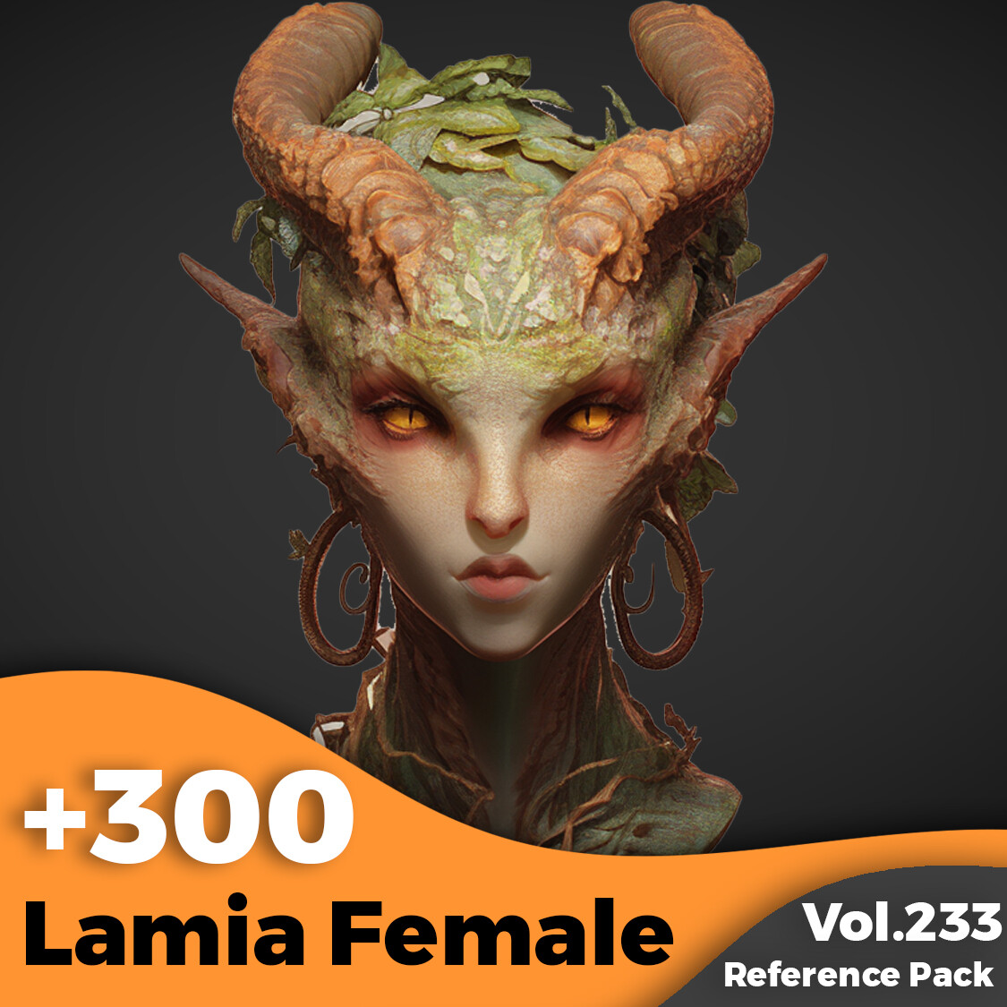 3D Head Sculpt References in 4K - Tika Art - +300 Lamia Female Head ...