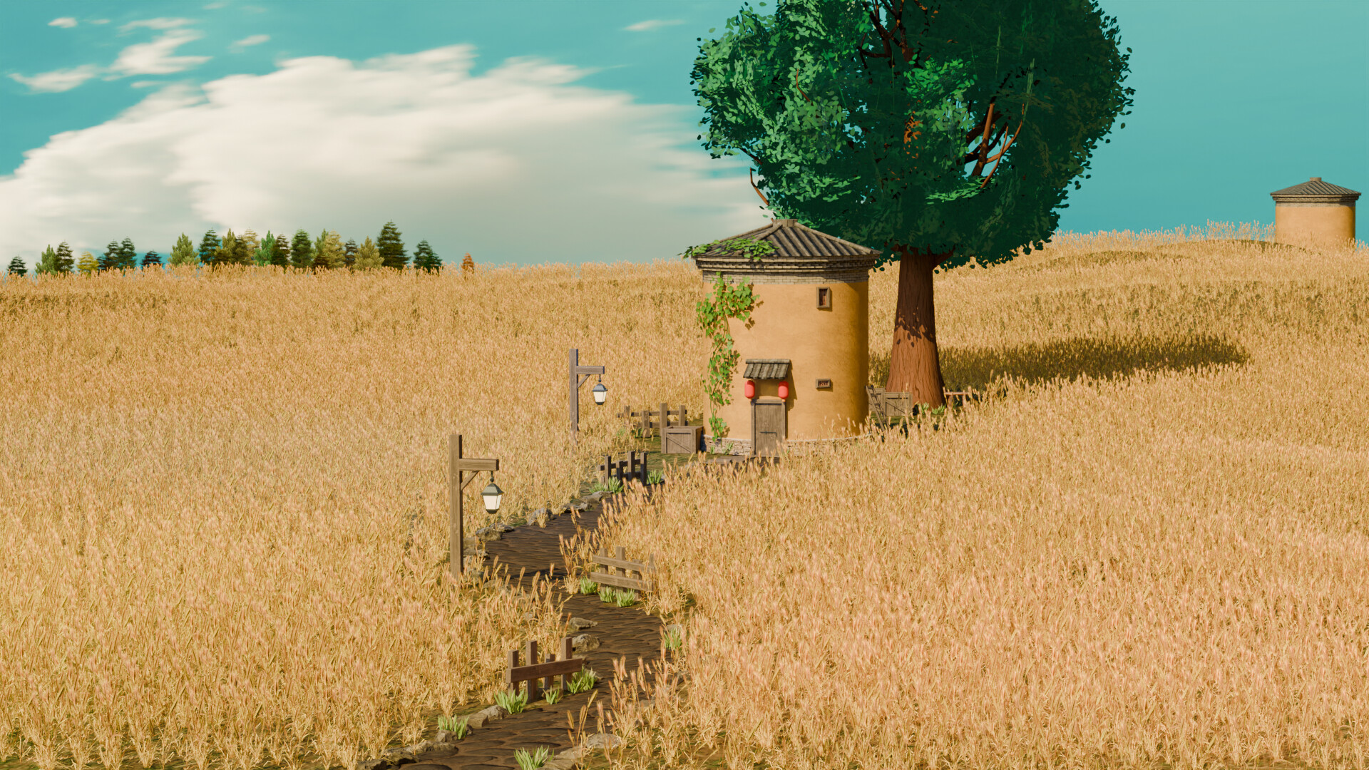 ArtStation - Rice field