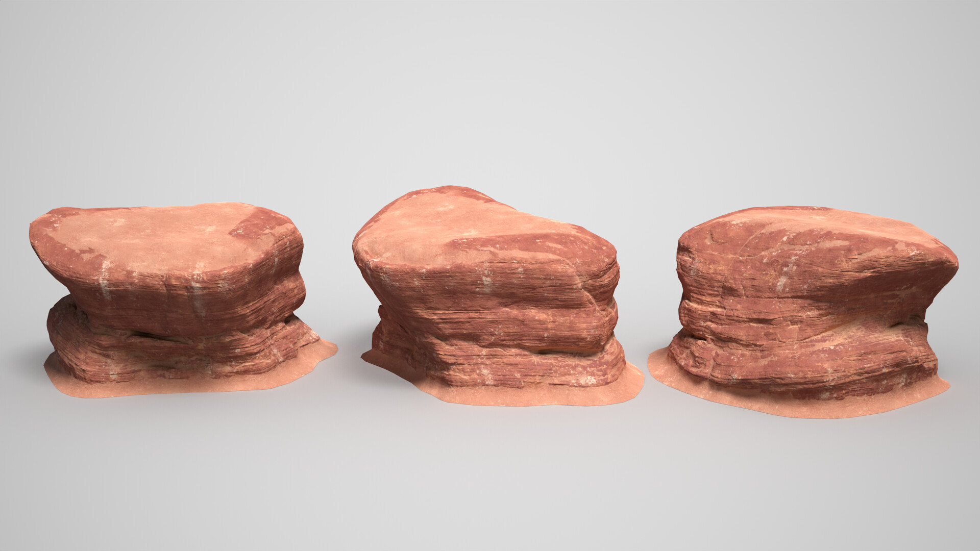 3D Models by 3D Landscape - 16 Sandstone Columns Desert - 241011