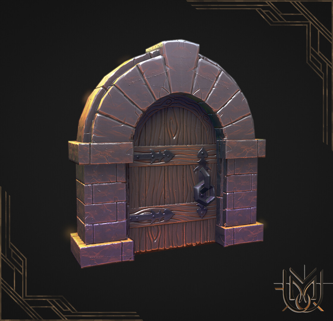 ArtStation - Door with arch.