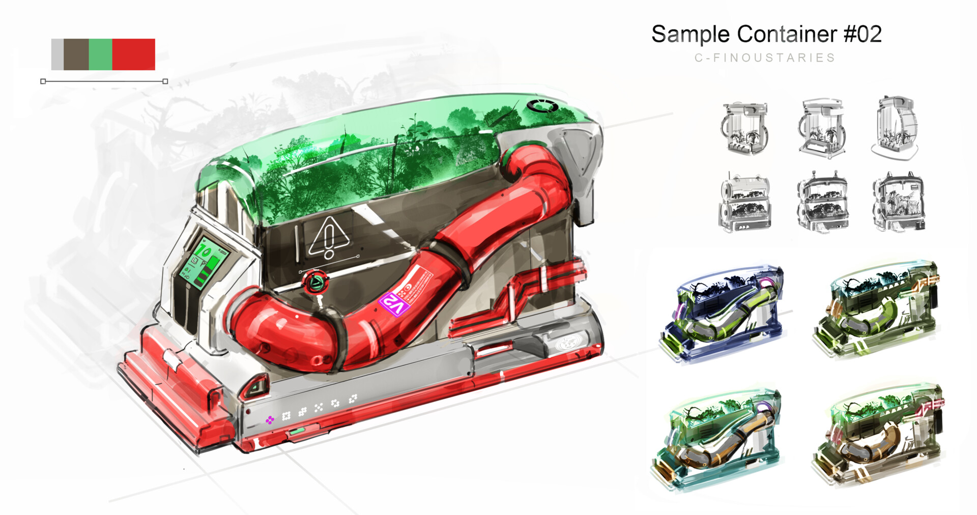 ArtStation - Sample container [ICA work]
