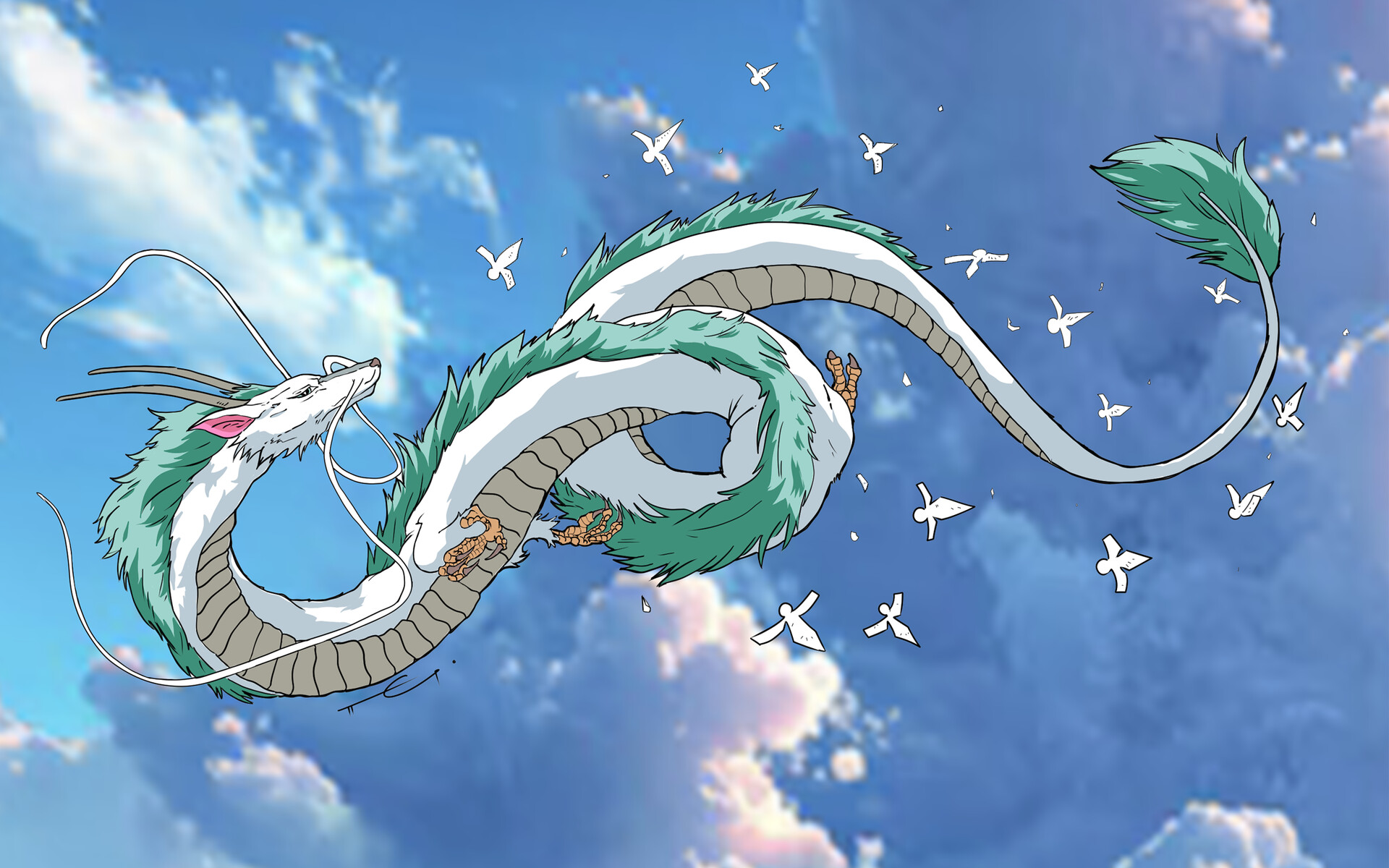 ArtStation - Haku Flies Away from the Shikigami