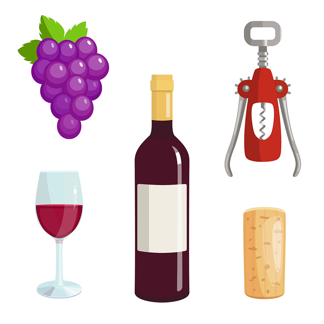 ArtStation - Wine set for winelovers