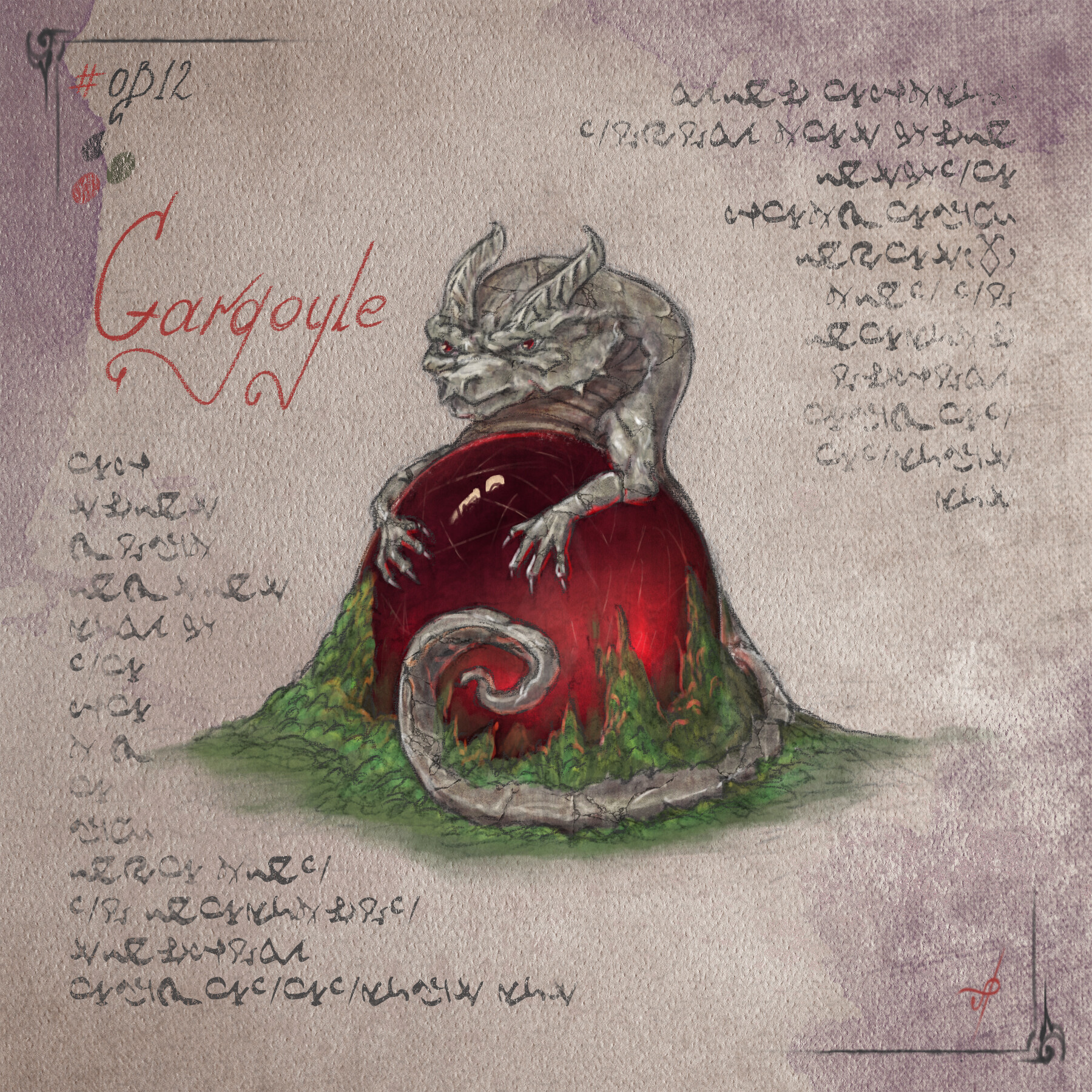 ArtStation - Gargoyle | DnD | MossTober 12 | byMaker