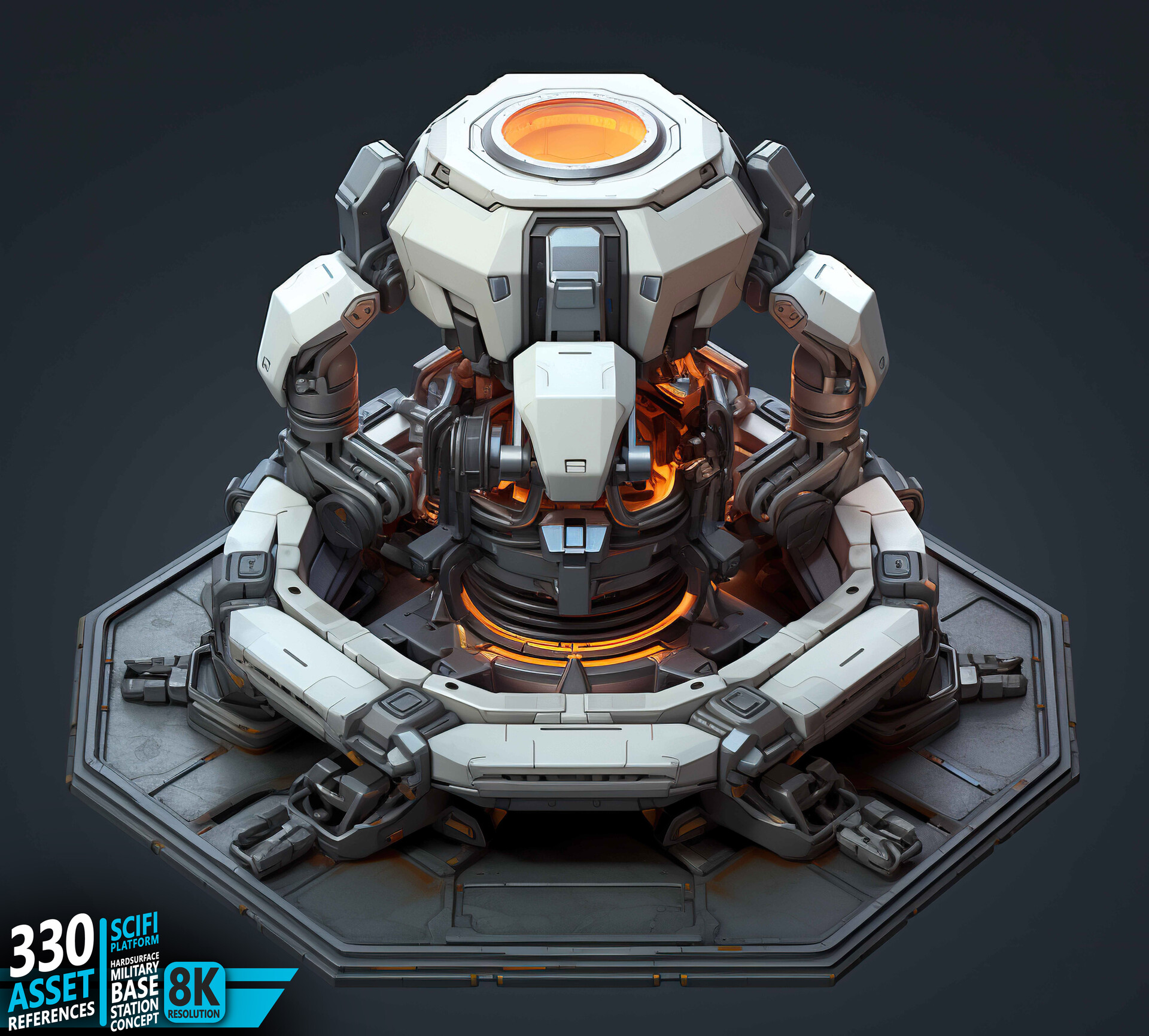 ArtStation - 330 Scifi Platform-Hardsurface-Military-Base-Station ...