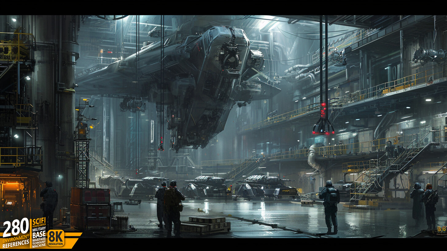 ArtStation - 280 Scifi Headquarter-Warfare-Technology-Military-Base ...