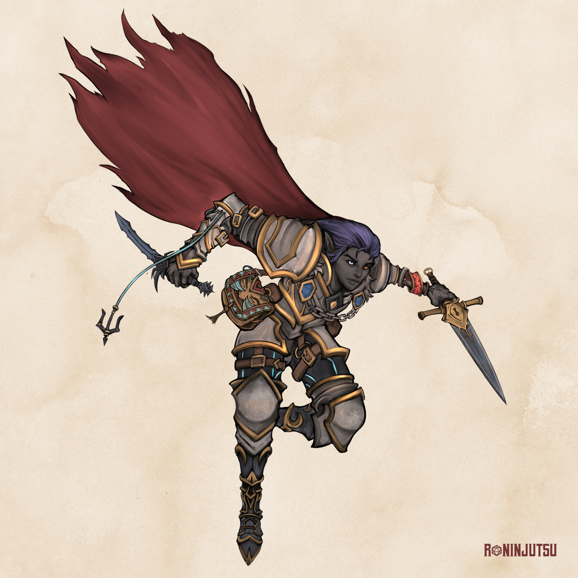 ArtStation - N'Ghftyar Gobaith, Void Genasi Rogue - D&D Commission