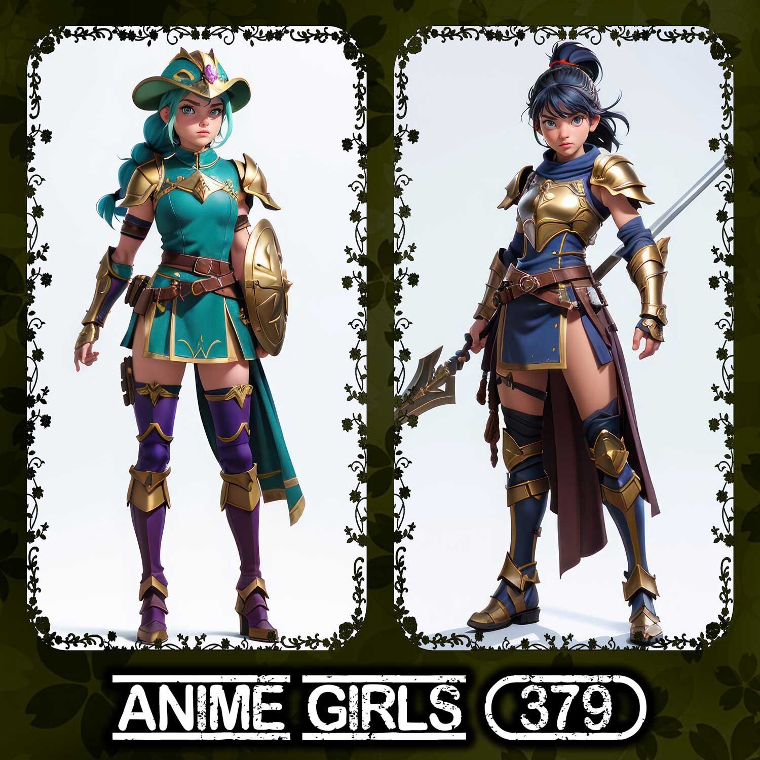ArtStation - 330+ Anime Girls (Golden Armor) Images Reference Pack - 4K ...