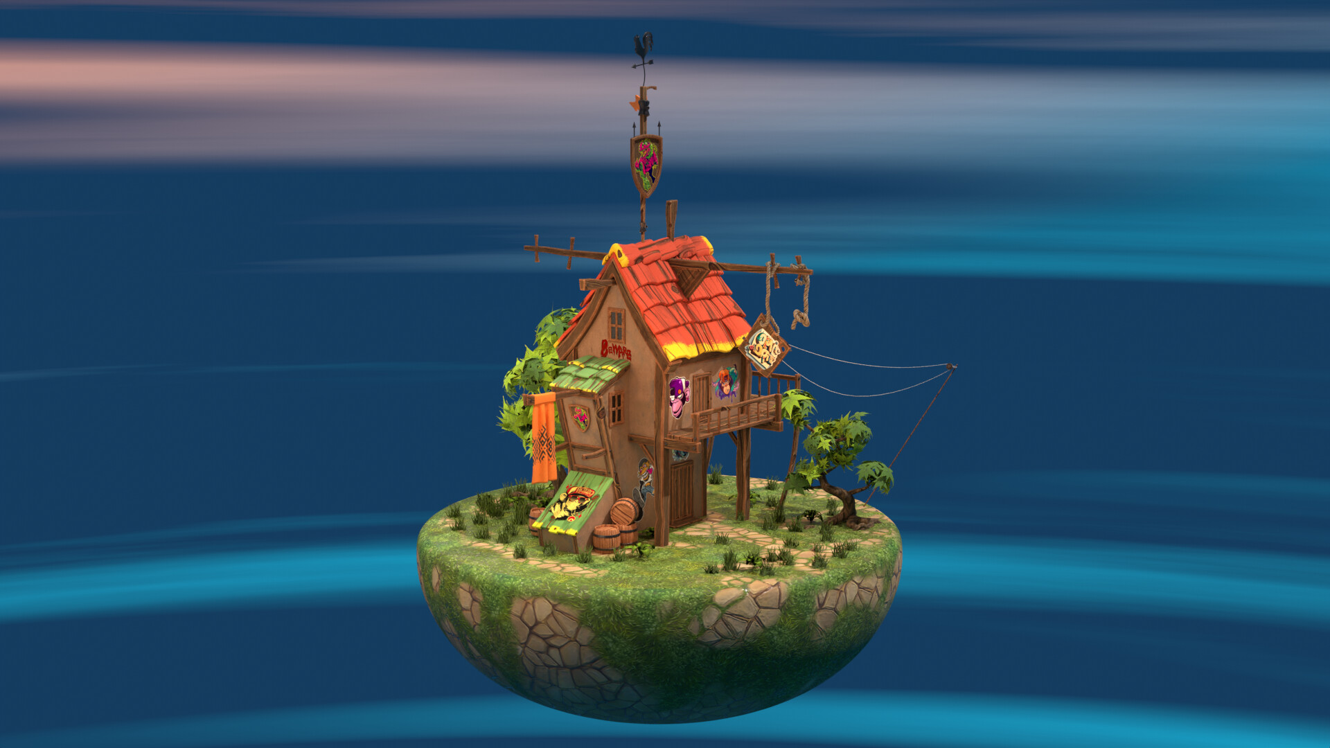 ArtStation - Stylized Hunting Lodge