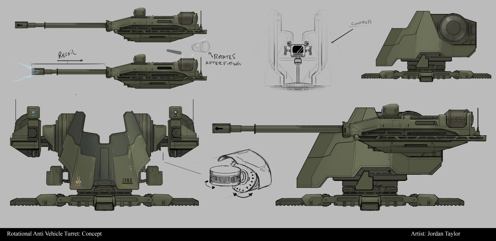 ArtStation - Turret Gun | Anti Vehicle Concept | SciFi