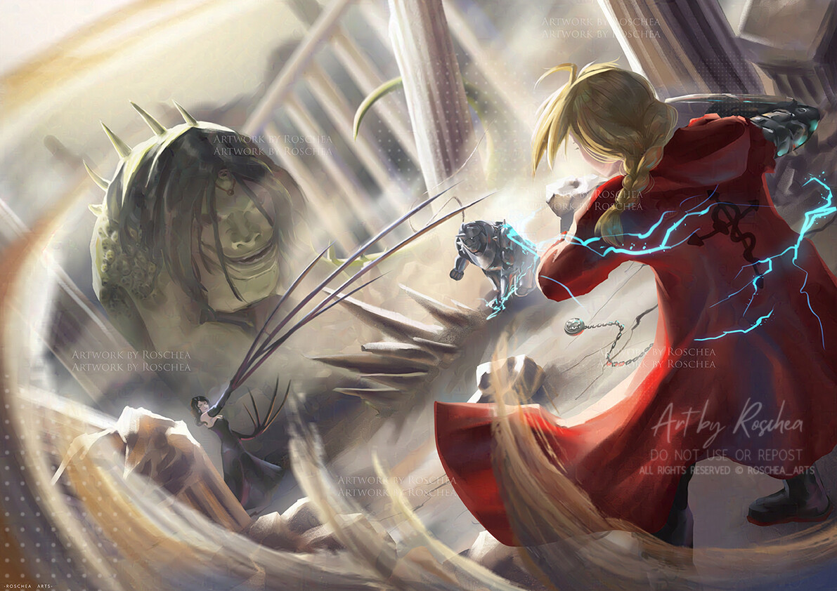 ArtStation - Fullmetal Alchemist Brotherhood - Edward Elric & Alphonse ...