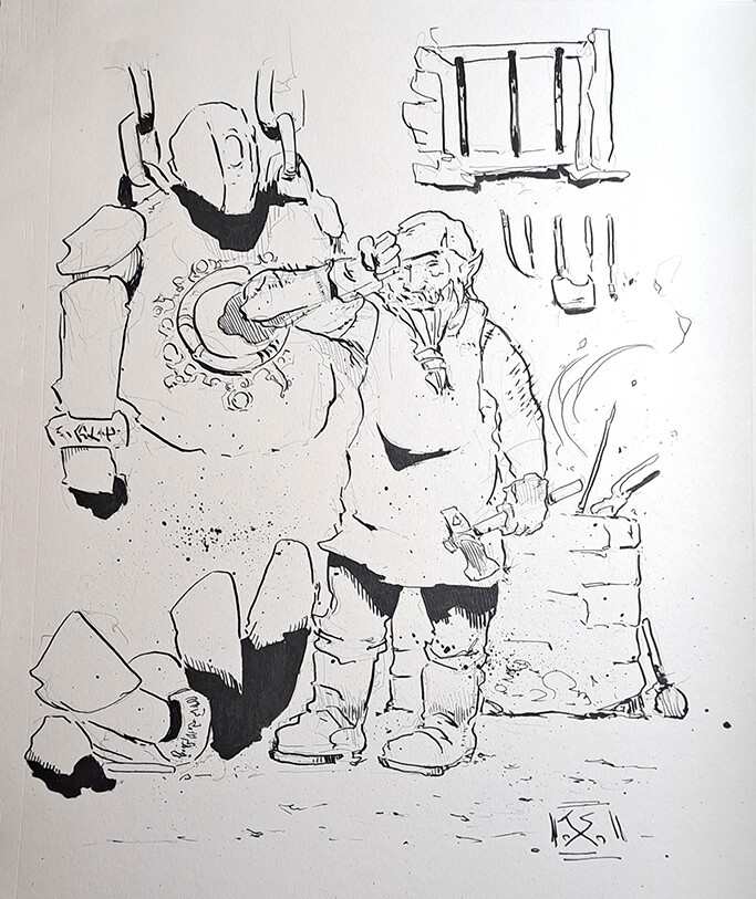 ArtStation - Inktober 2024 day sixteen - Grungy