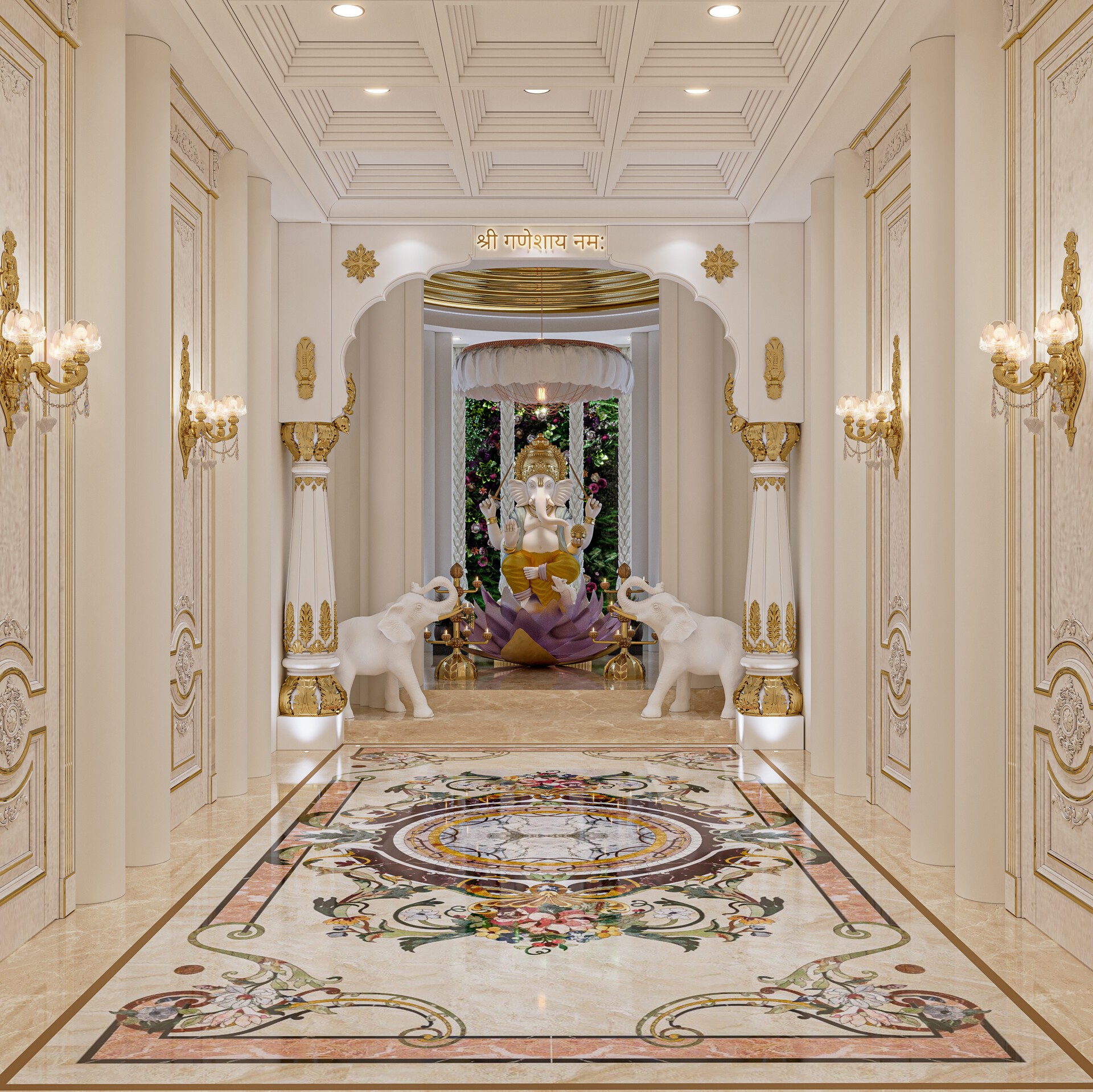 ArtStation - Mandir Interior Design