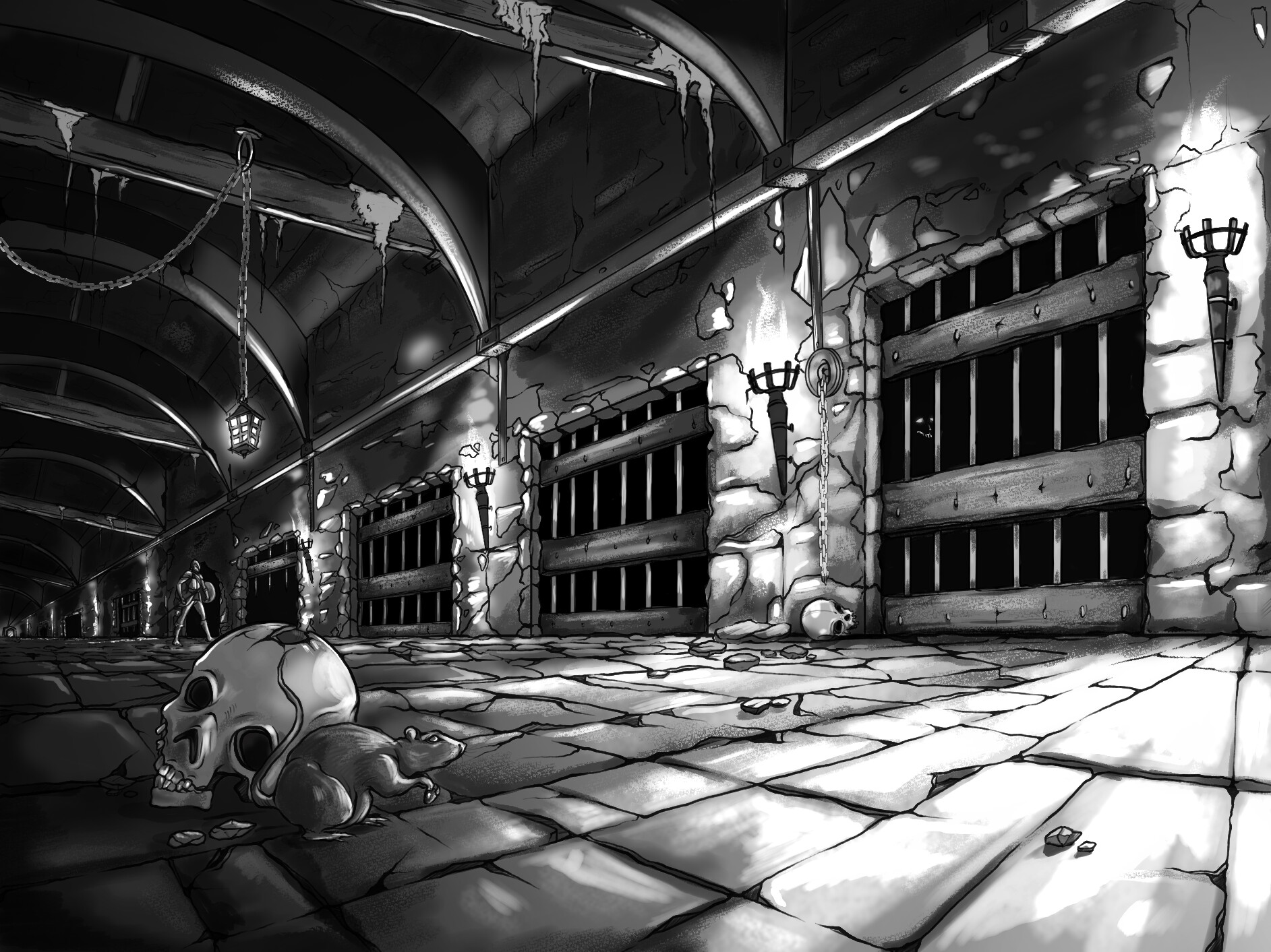 ArtStation - Dungeon Perspective Practice