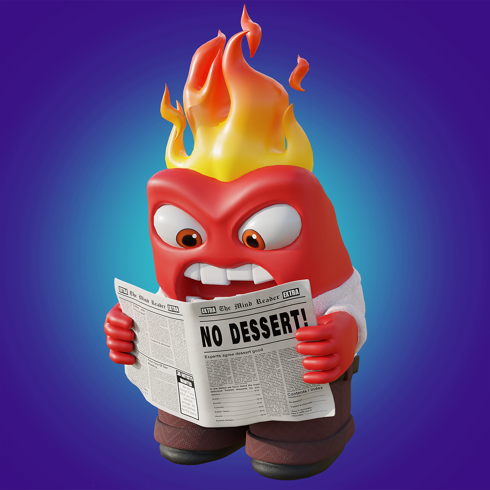 ArtStation - Inside Out Anger Fan Art