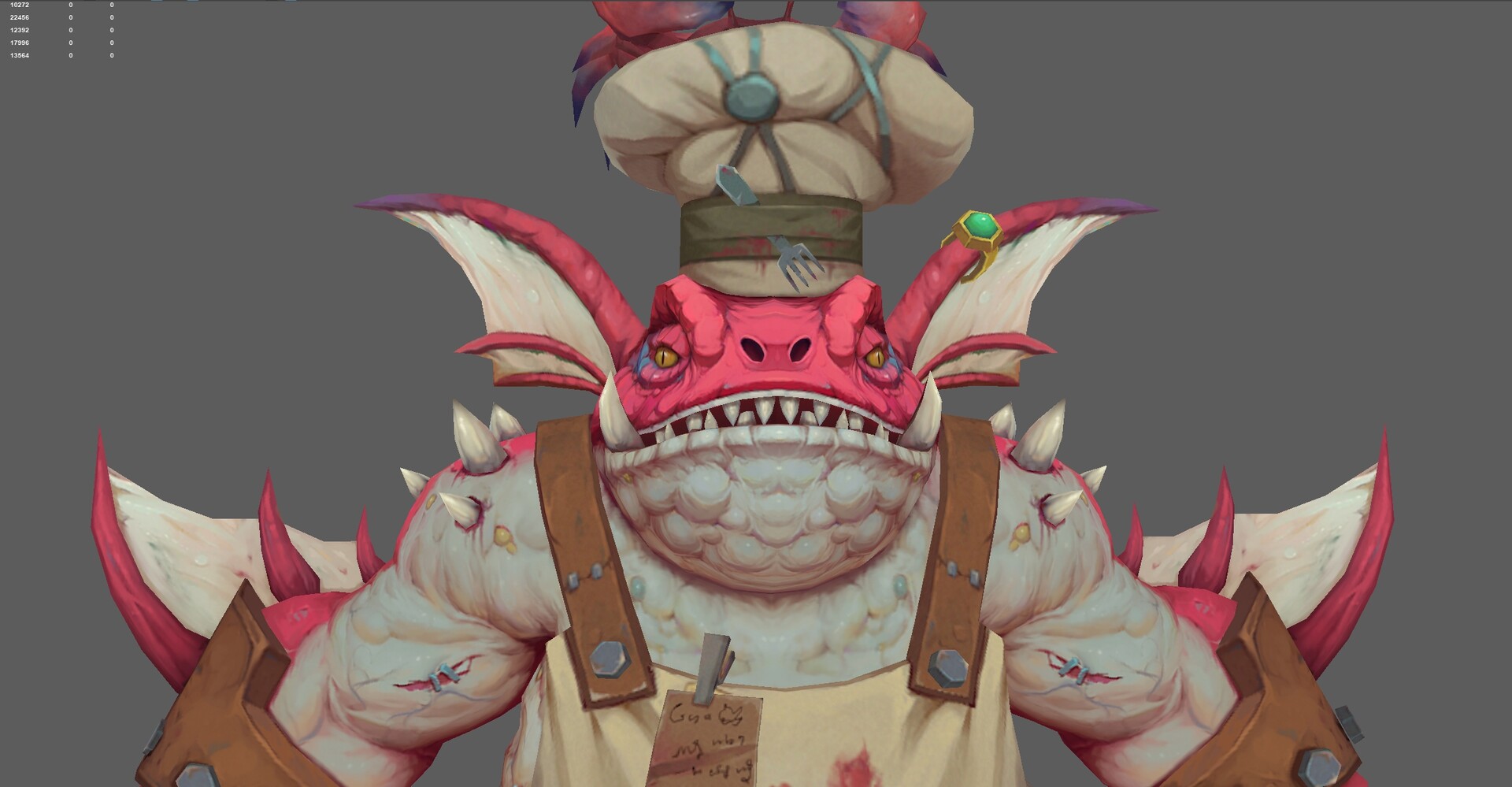 ArtStation - handpaint-fish monster