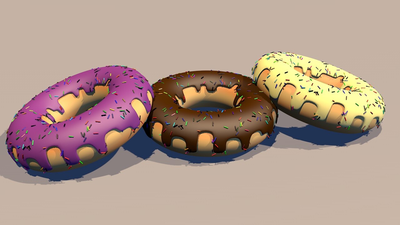 ArtStation - A 3D Donut Model Sweet Creations