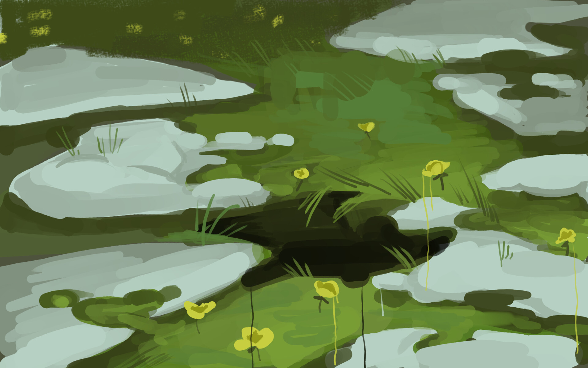 ArtStation - Liminal etude environment illustration