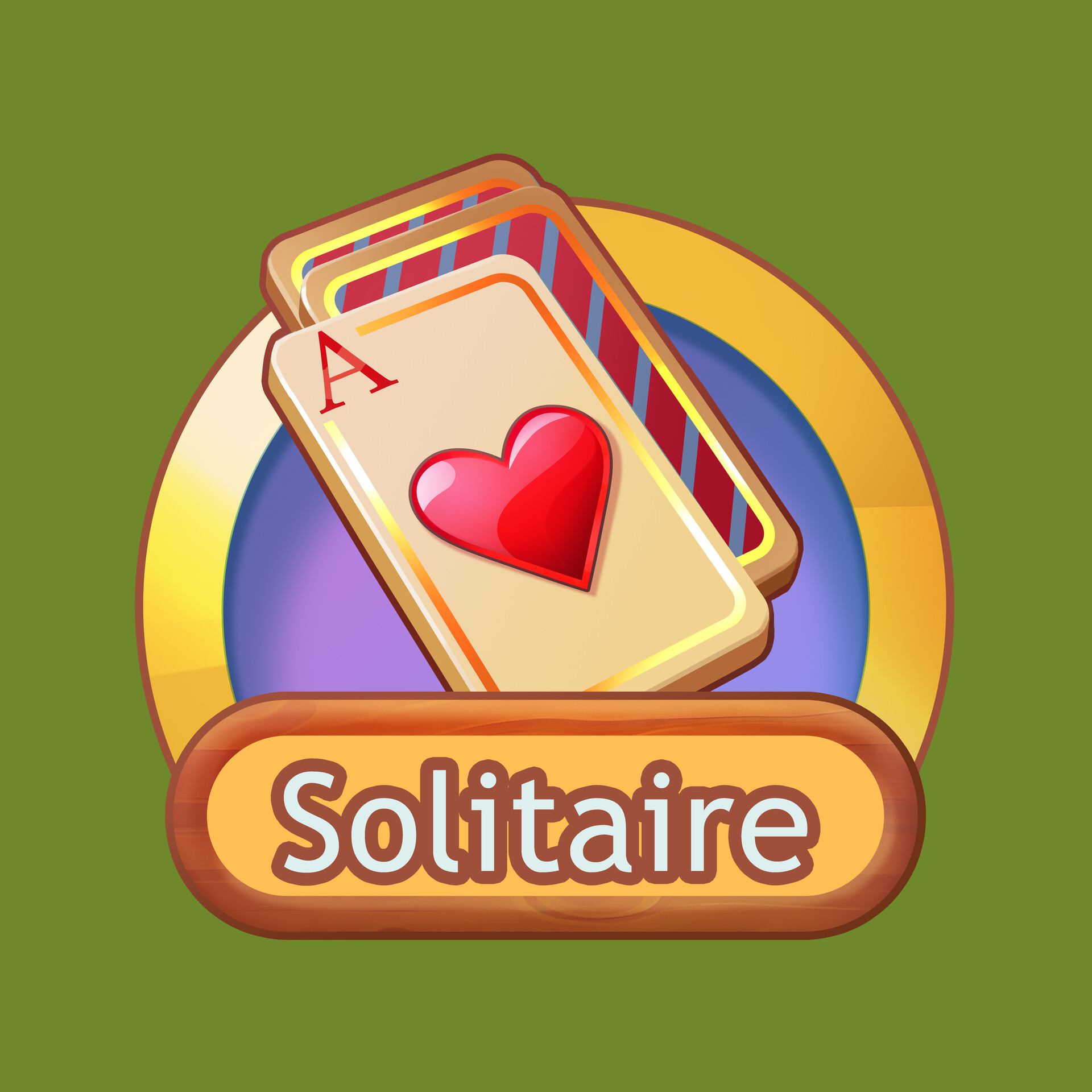 ArtStation - Game icon practice. Solitaire