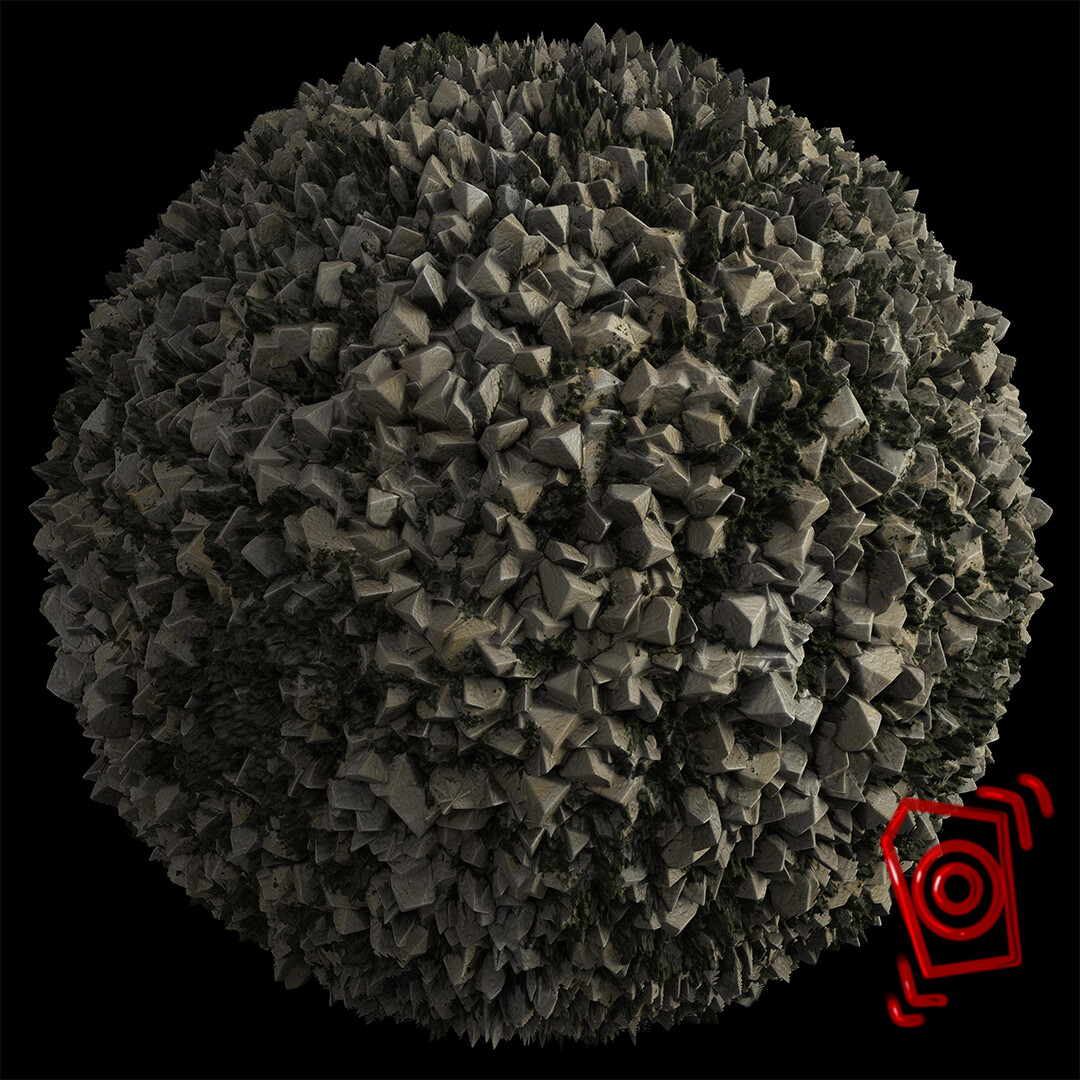 ArtStation - Gravel moss material