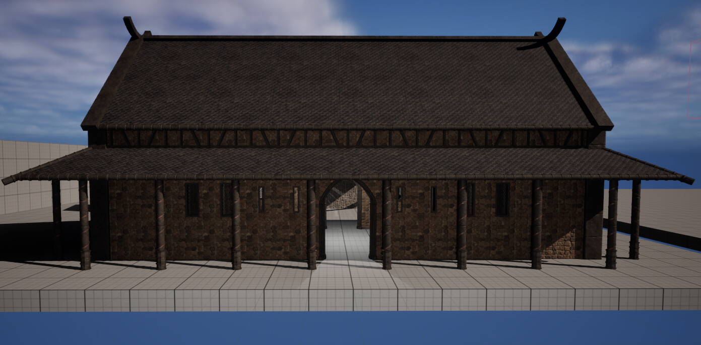 ArtStation - Stone Longhouse Modular Kit