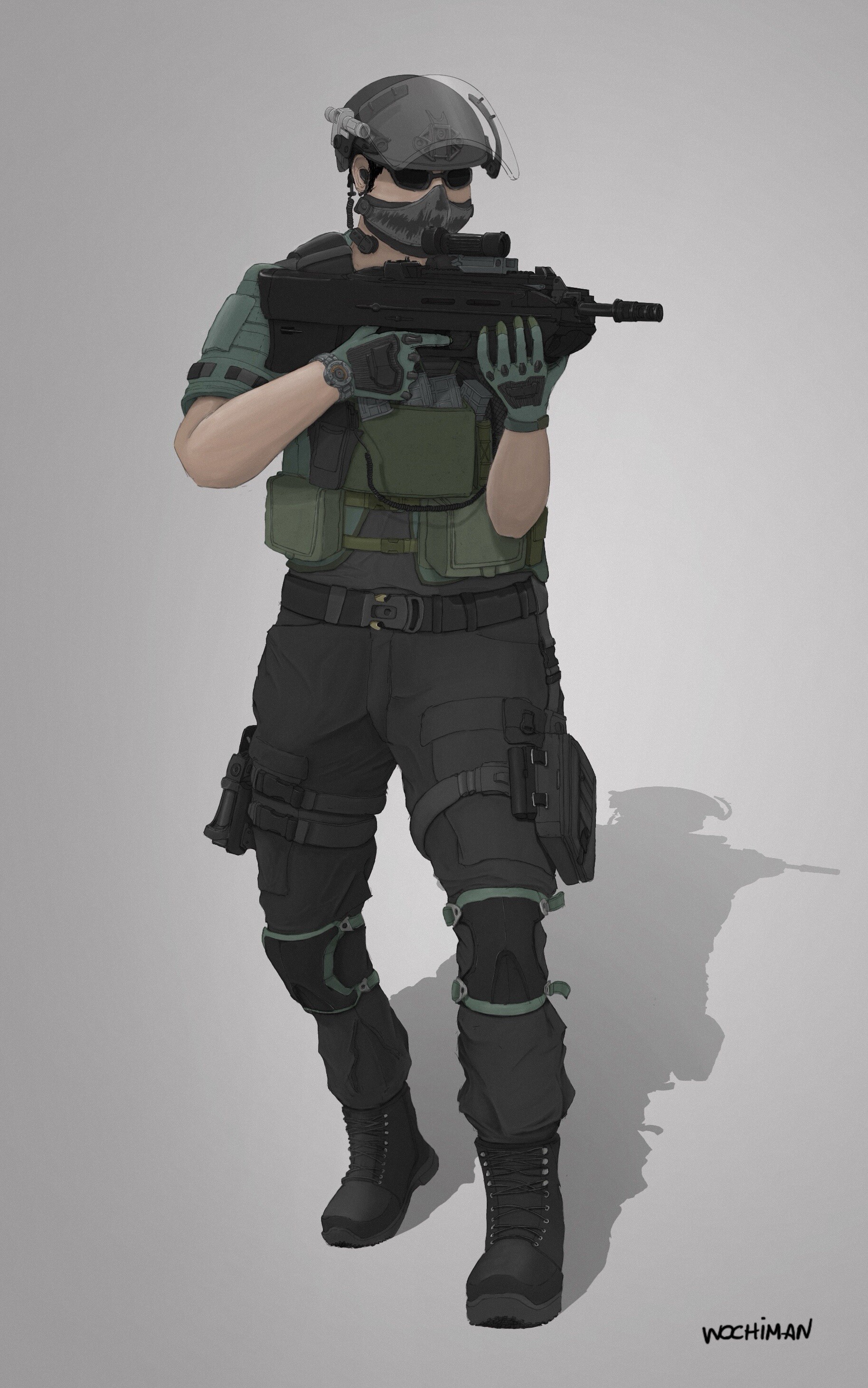 ArtStation - Man and gun