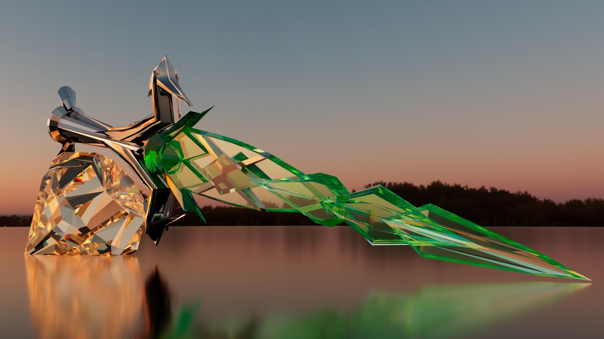 ArtStation - Crystal Sword & Diamond