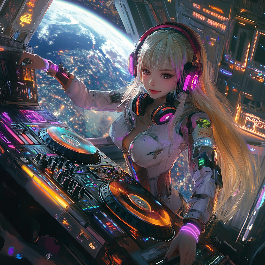 ArtStation - Anime-style female DJ
