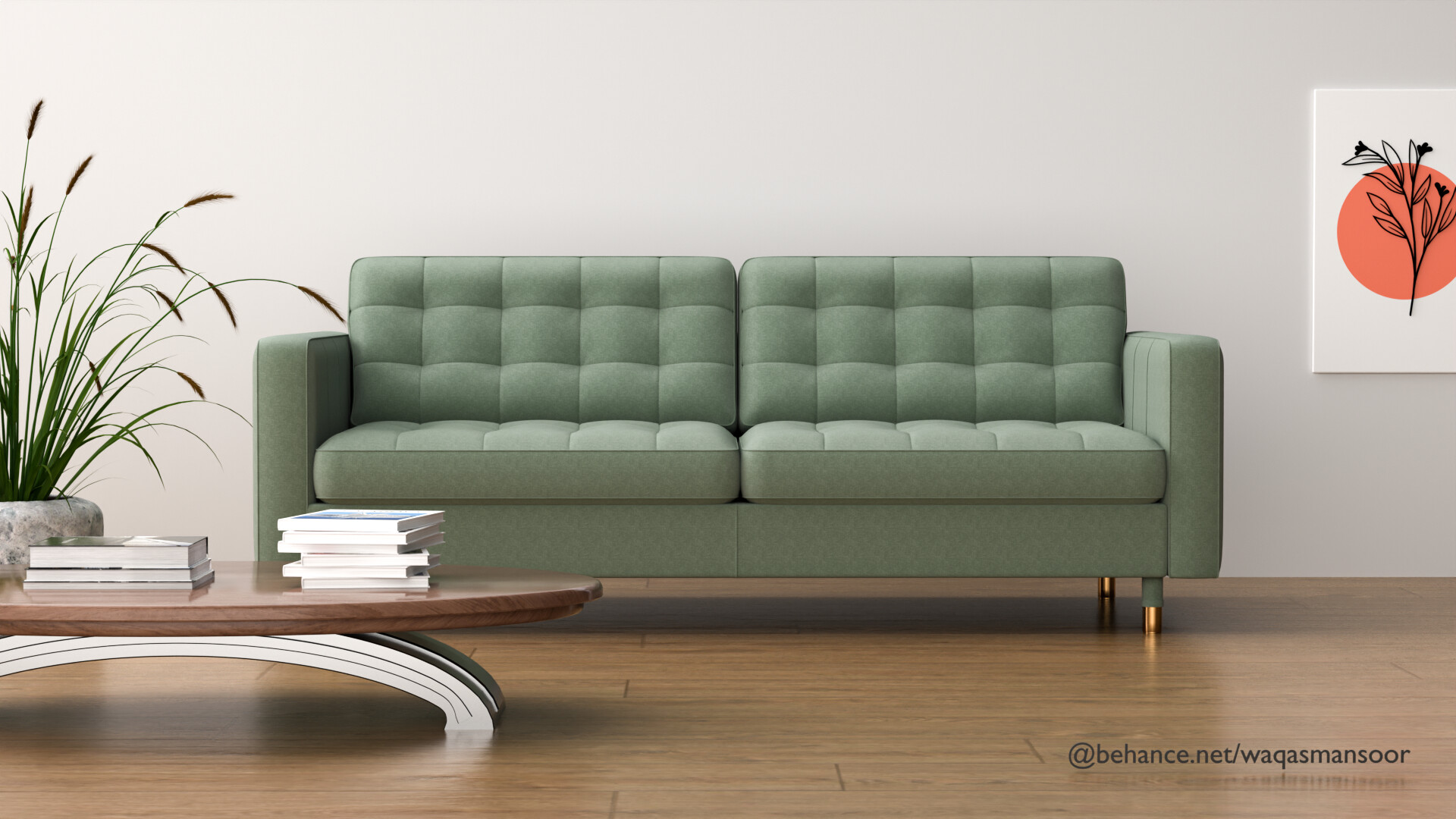 ArtStation - 3D interior design sofa showcase render visualization