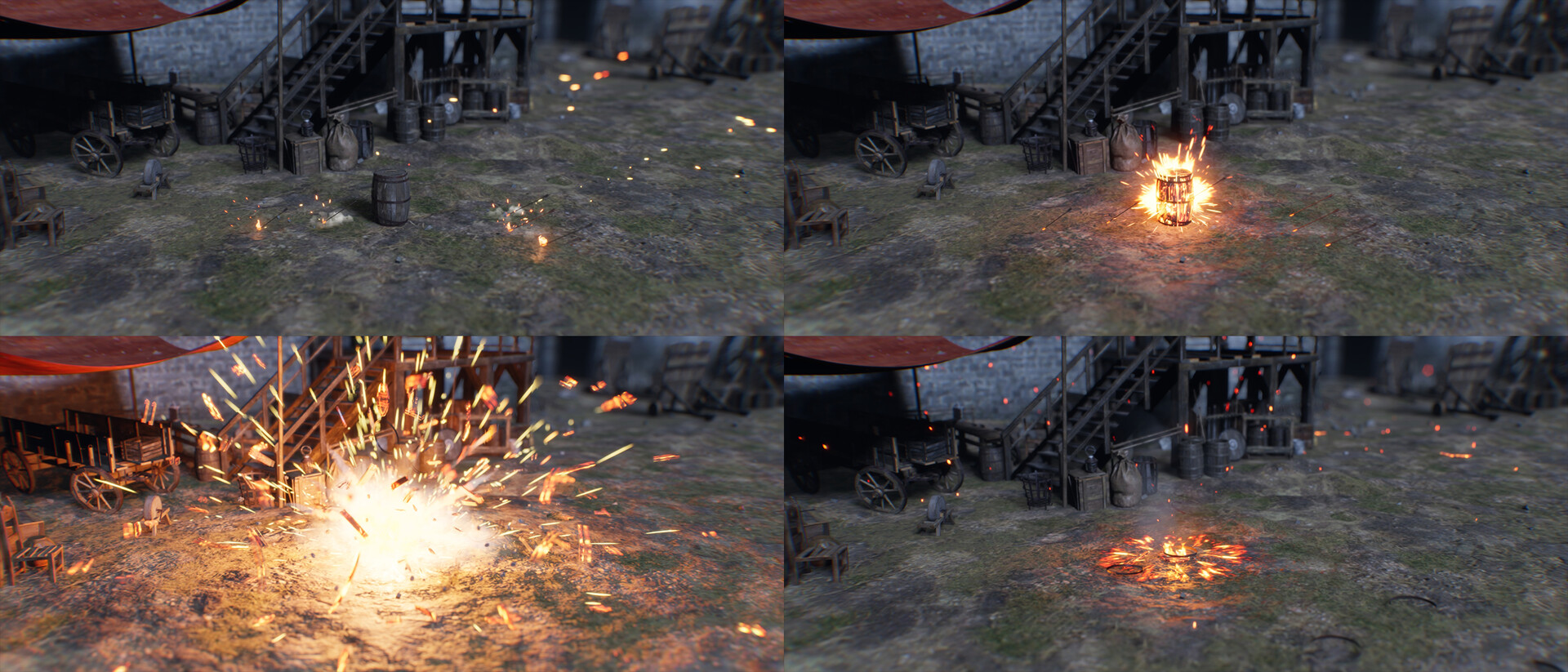 Dorian Fillâtre - Wood Barrel Explosion - Unity HDRP