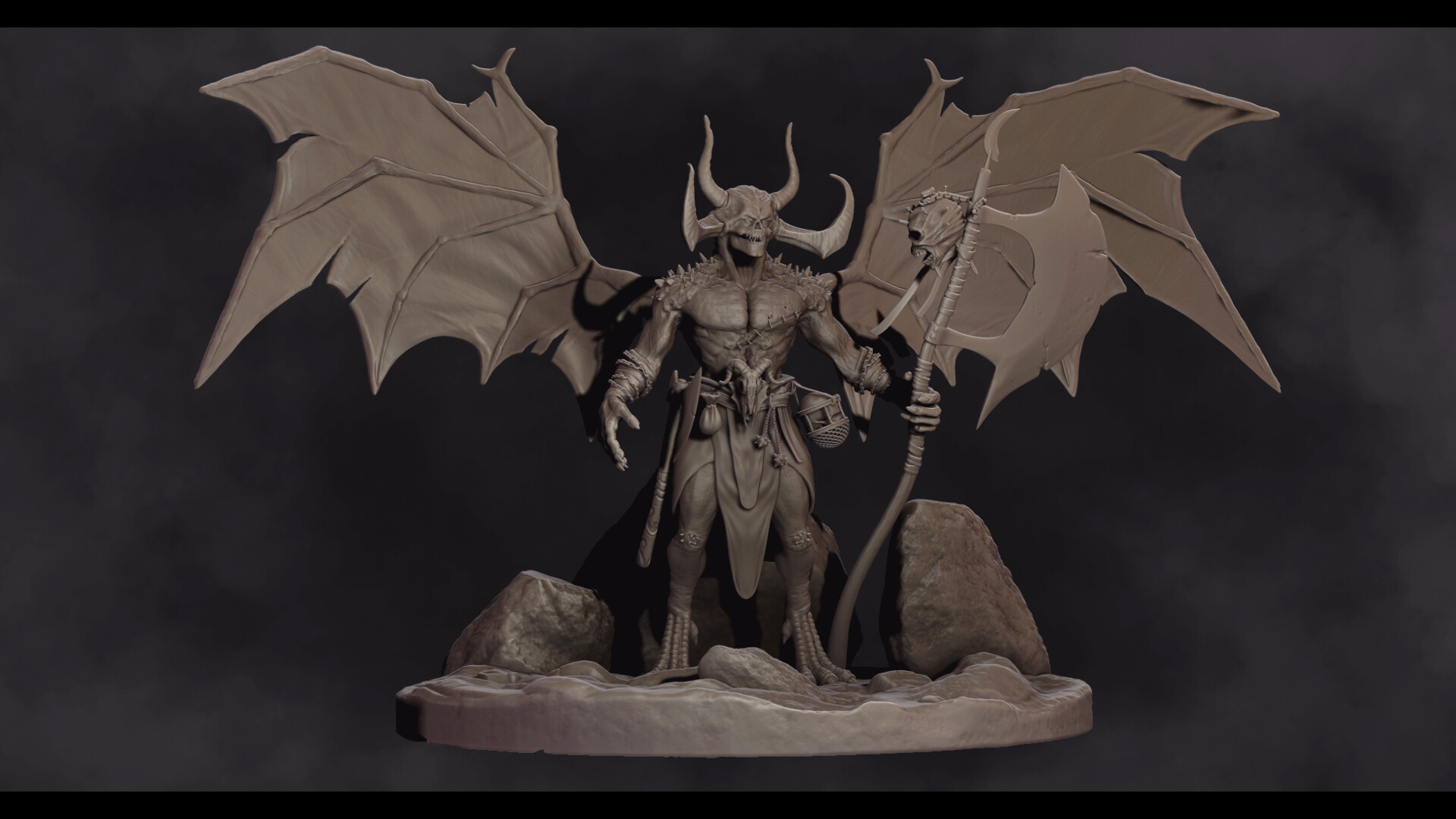 ArtStation - Demon Clay Render