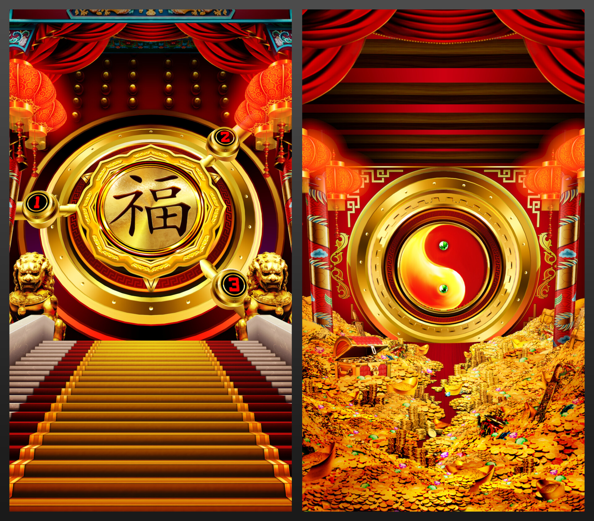 Hannah Epling - Emperor's Vault | Slot Art | Eclipse Gaming Systems