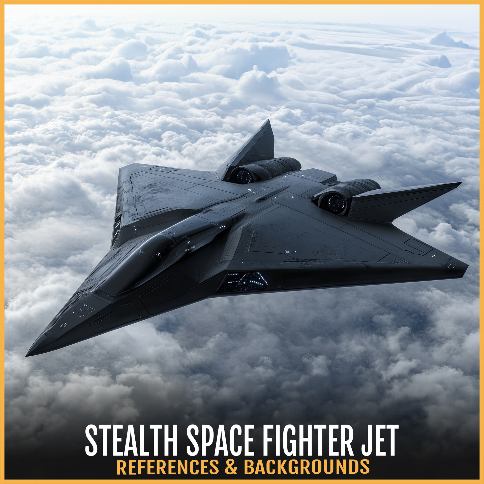 ArtStation - 303 Stealth Space Fighter Jet