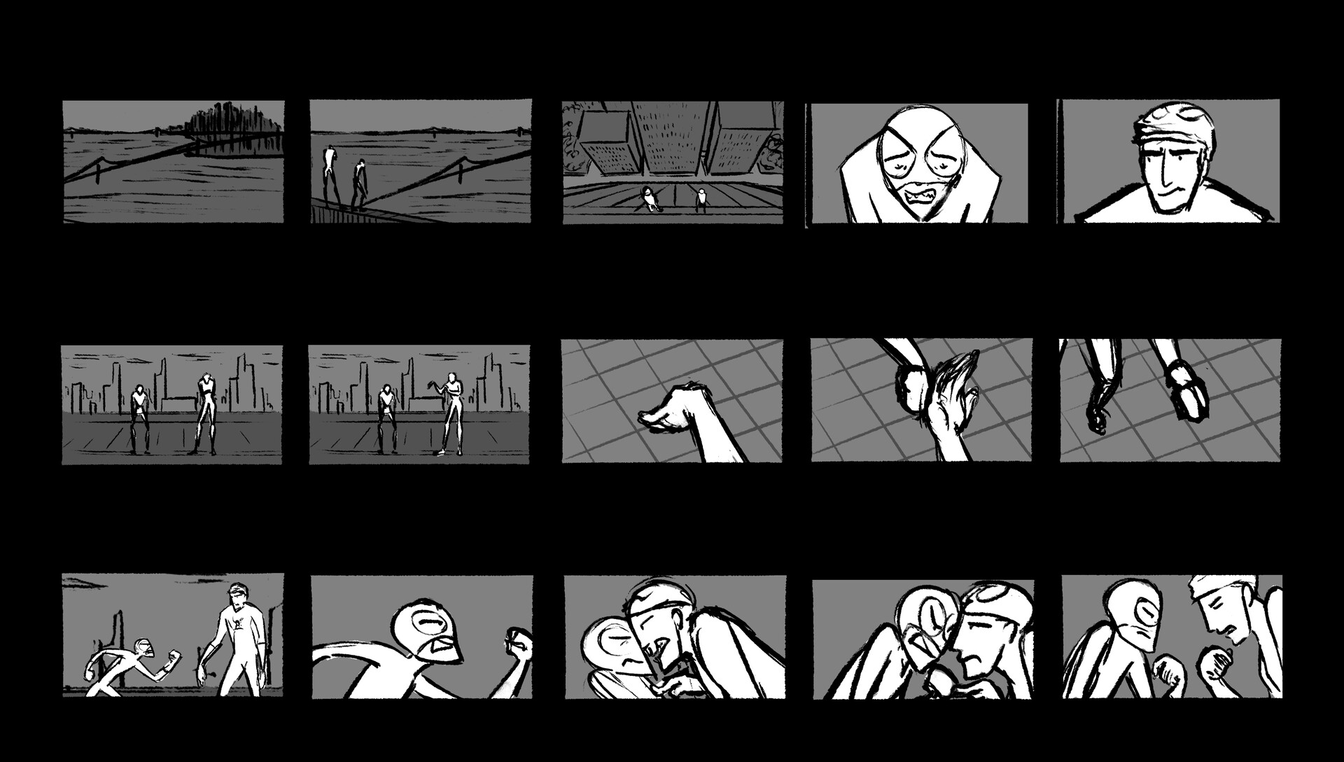 ArtStation - ACTION SEQUENCE - THUMBNAIL STUDIES