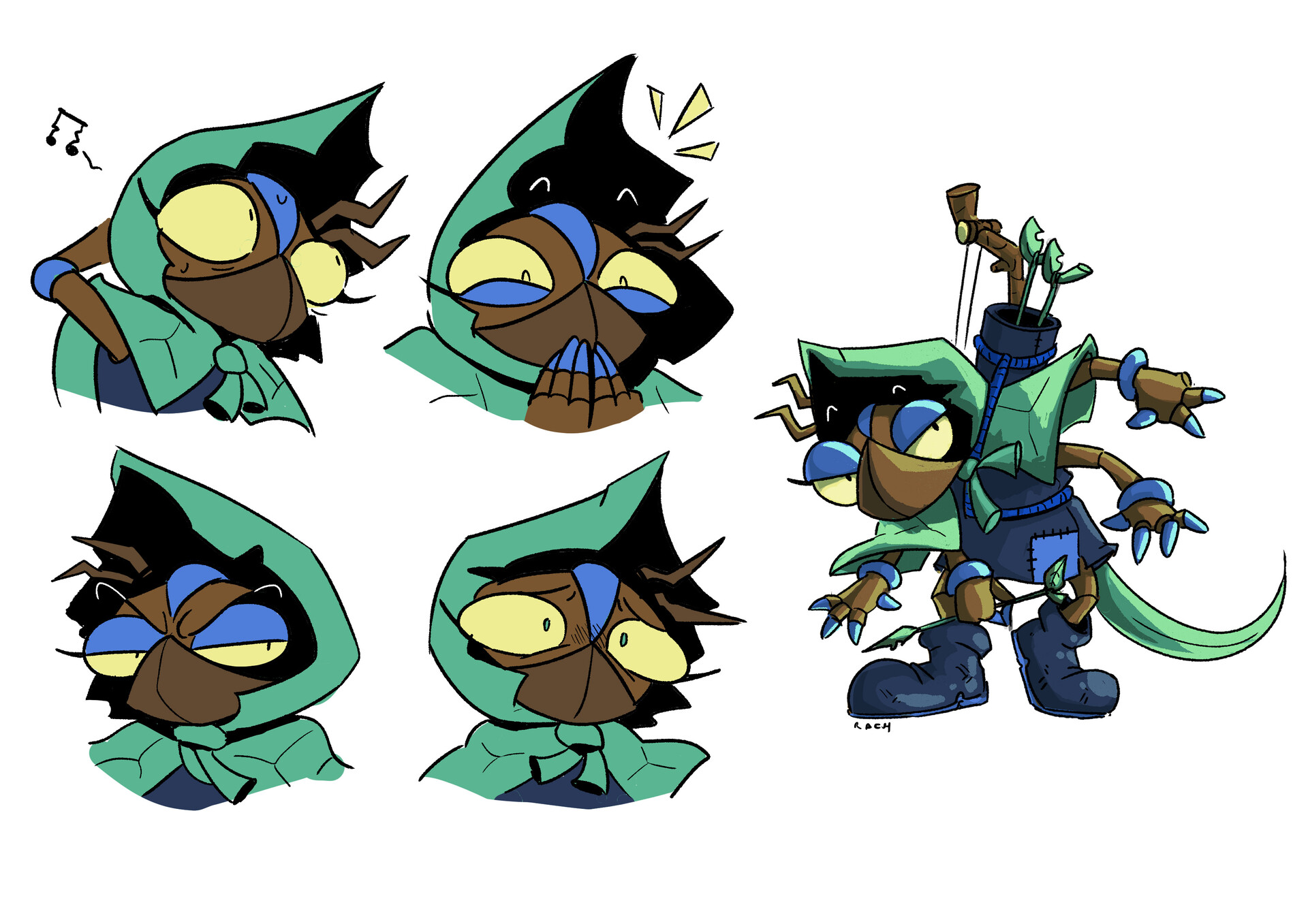 Raquel D. Tatagiba - Sprouting Heart - Petal and Drago concept arts