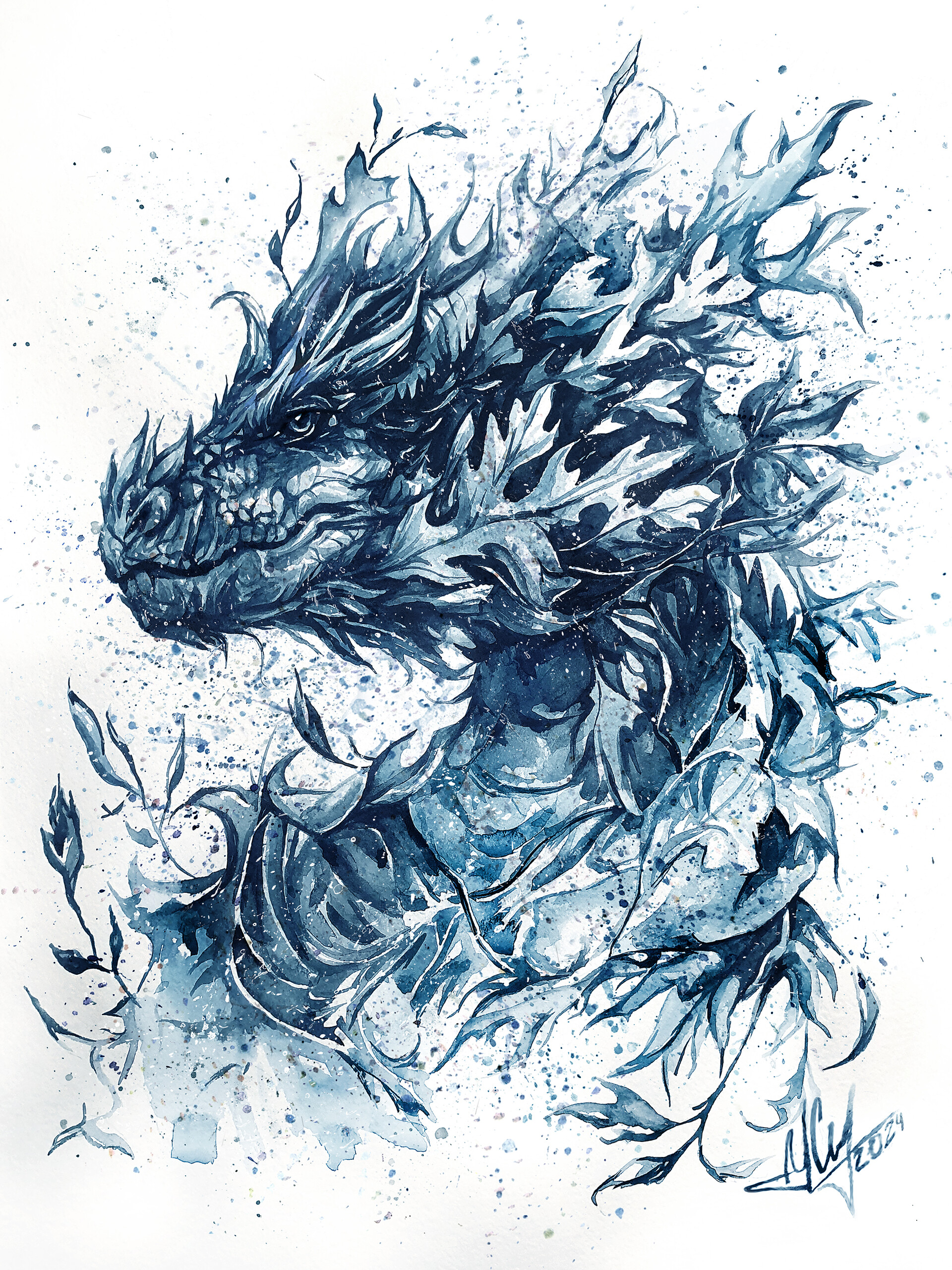 ArtStation - Blue Dragon - King of the Forest