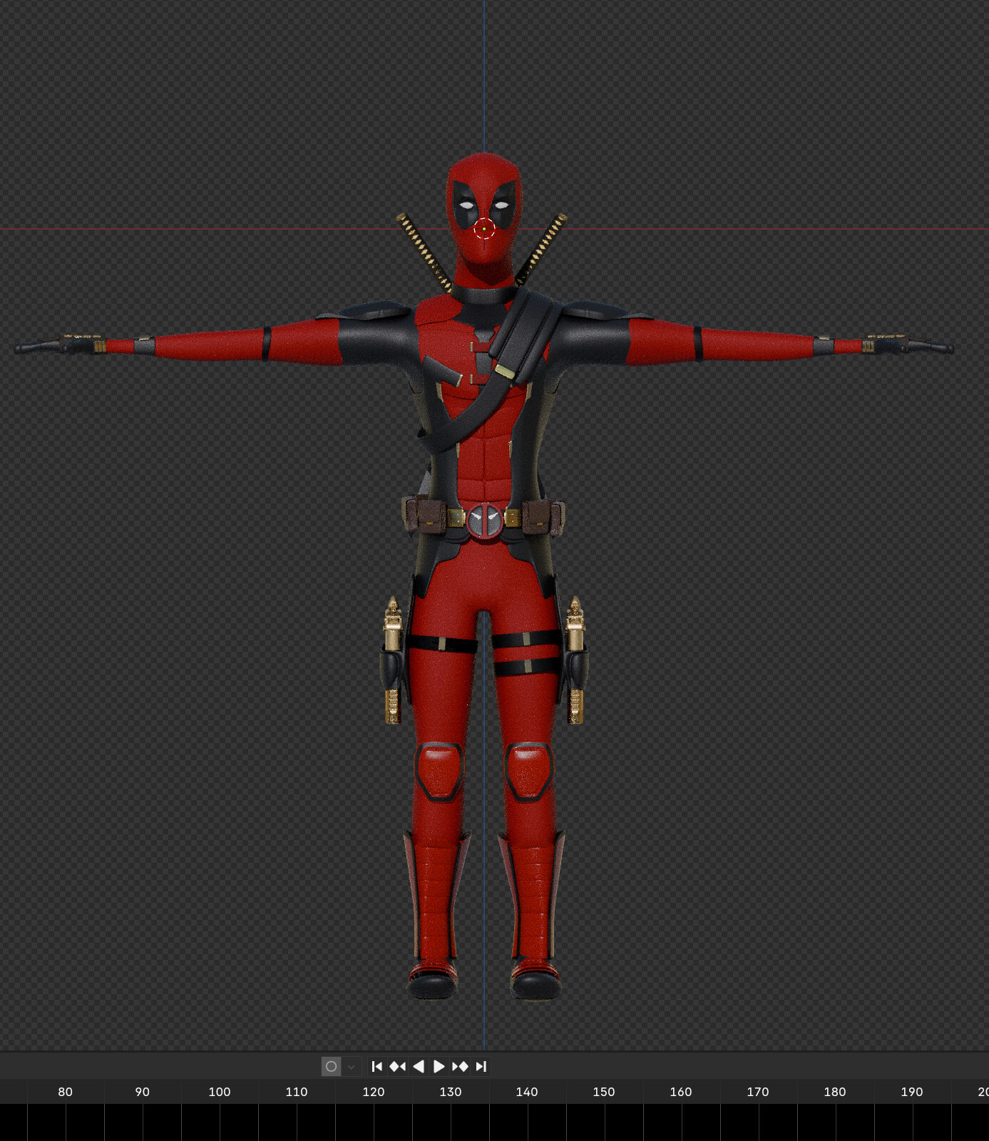 ArtStation - Deadpool 3D model made in Blender