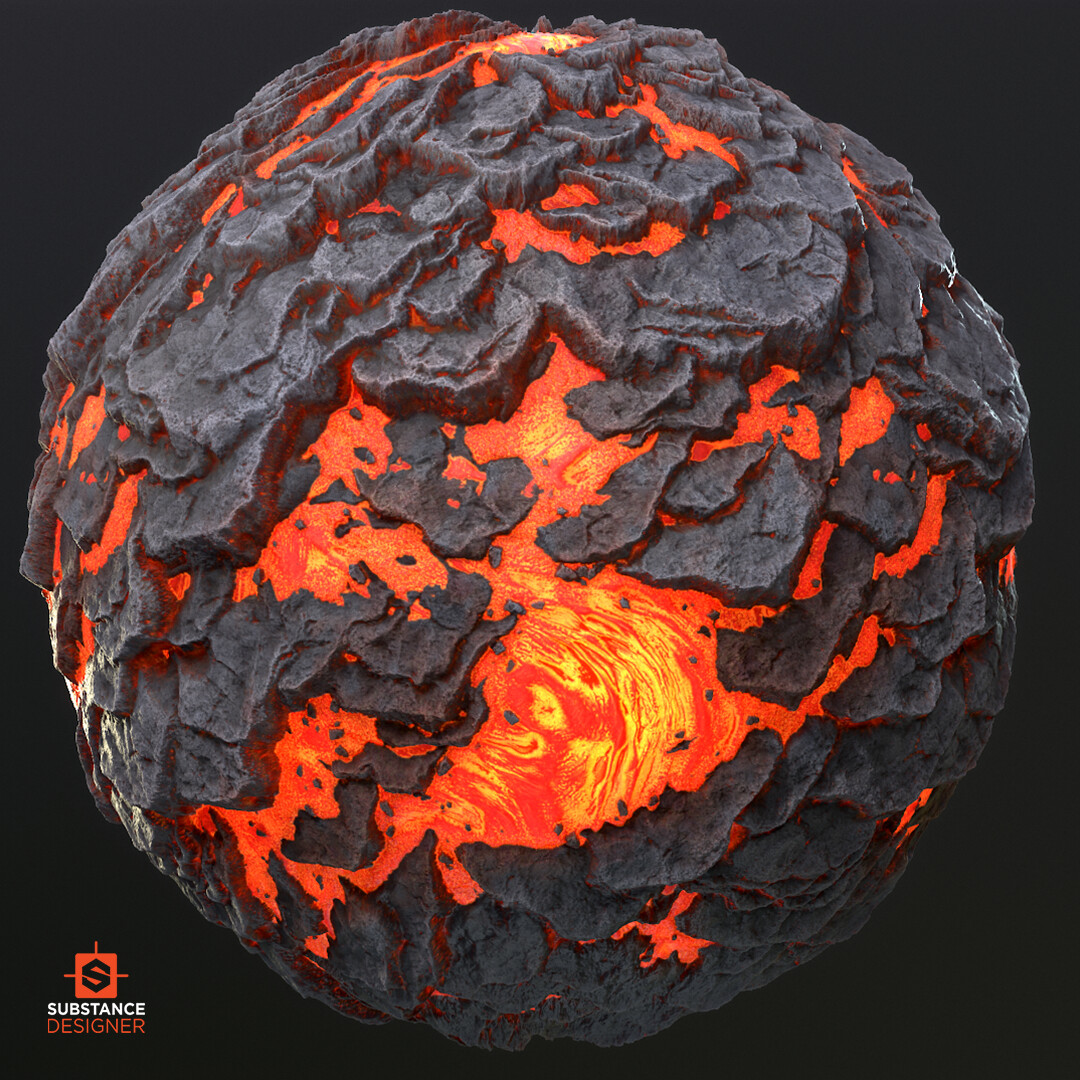 ArtStation - Rock and lava material