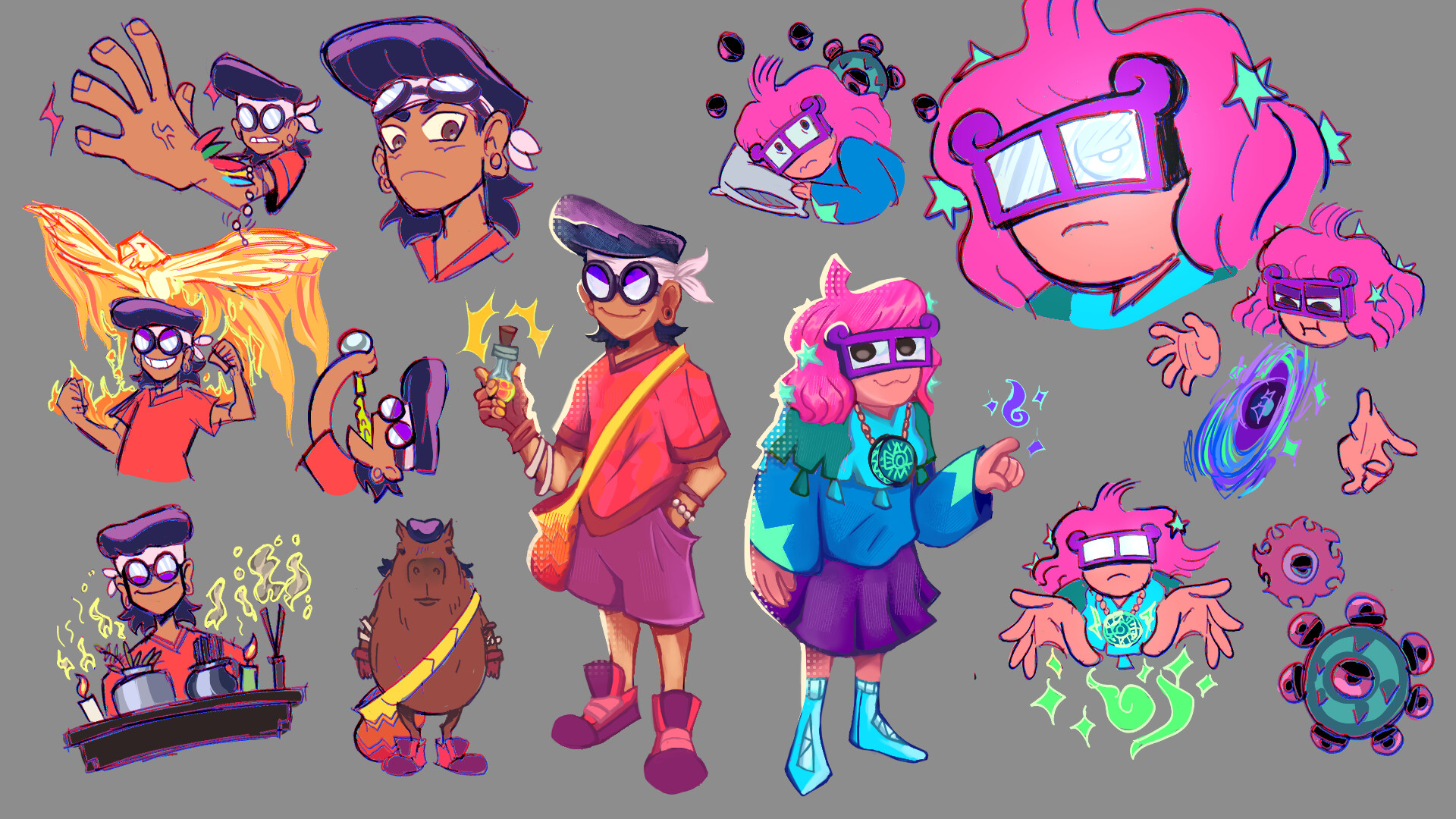 ArtStation - Spellbound Duo Character Prop and Character Design