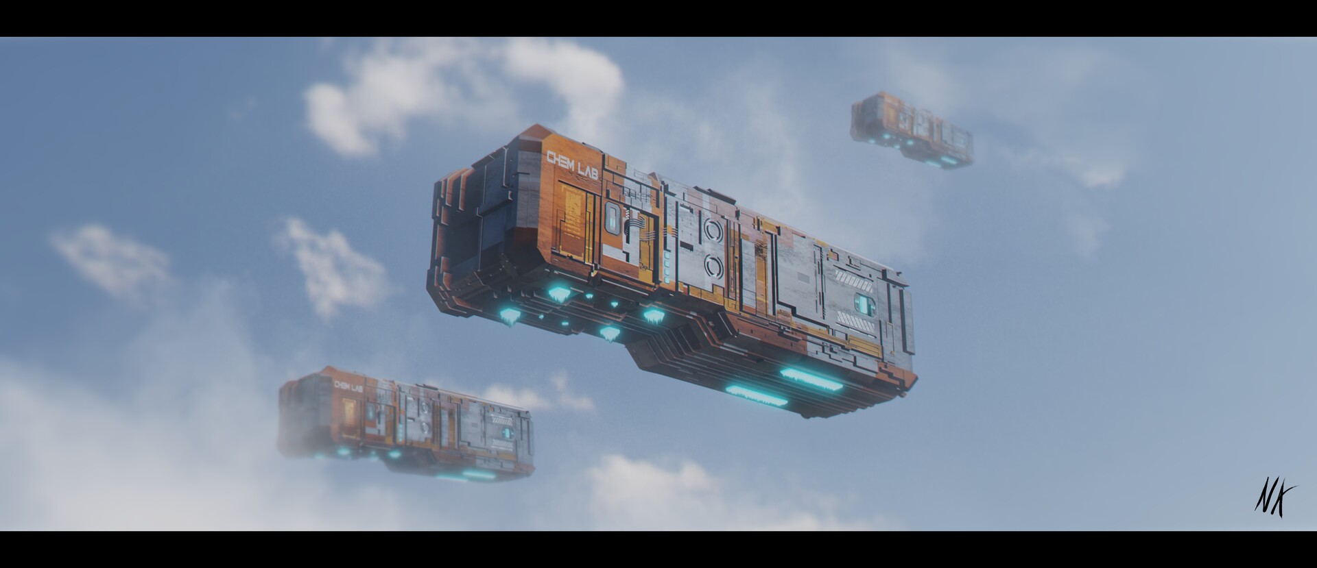 ArtStation - Spaceships in the Sky