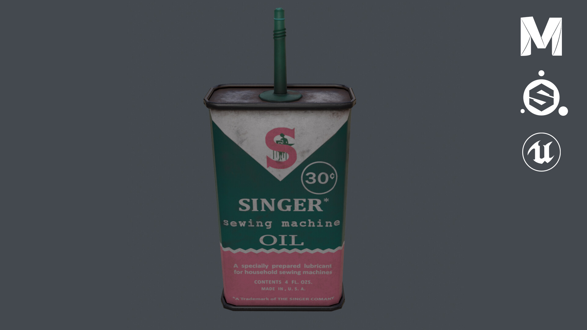 ArtStation - Realistic Low-Poly Oil Can