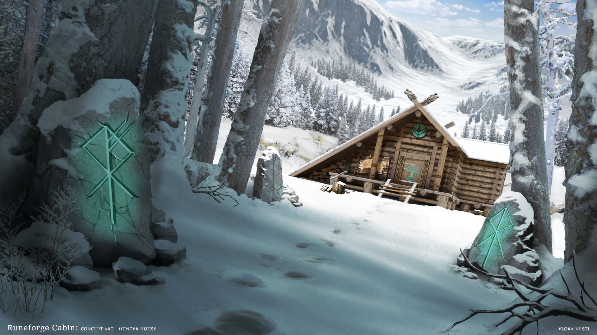 ArtStation - Runeforge Cabin : an hunter's lodge