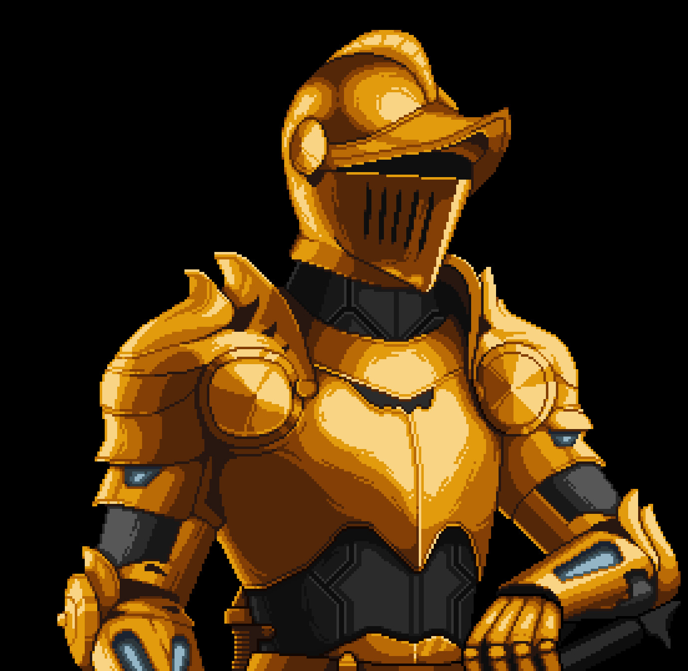 ArtStation - Golden Armor pixel art