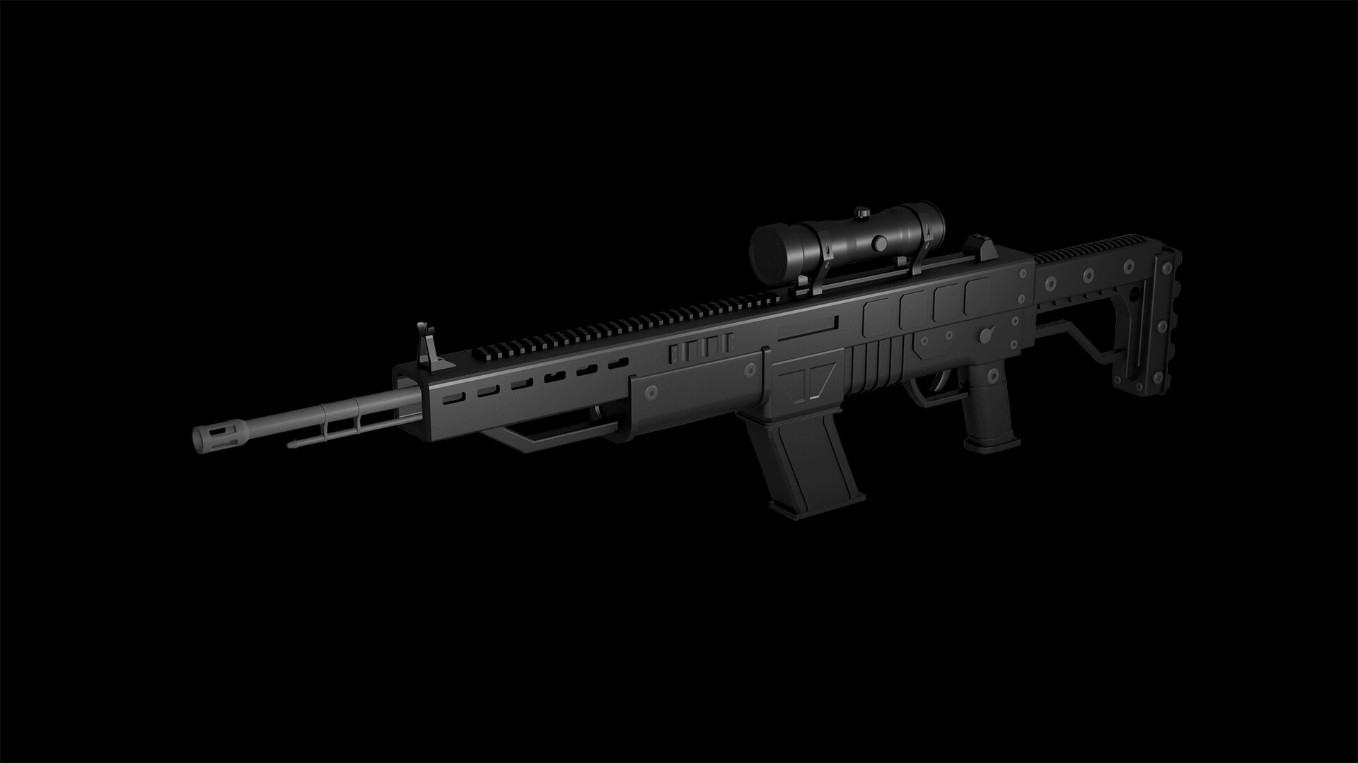 ArtStation - Rifle Modelling with Blender