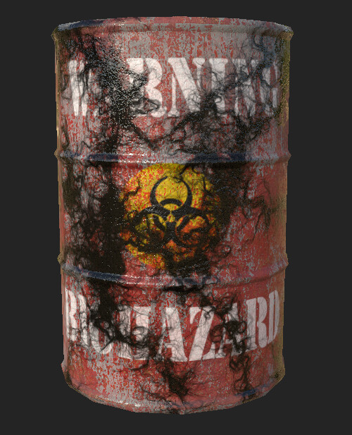 ArtStation - Damaged Biohazard Barrel