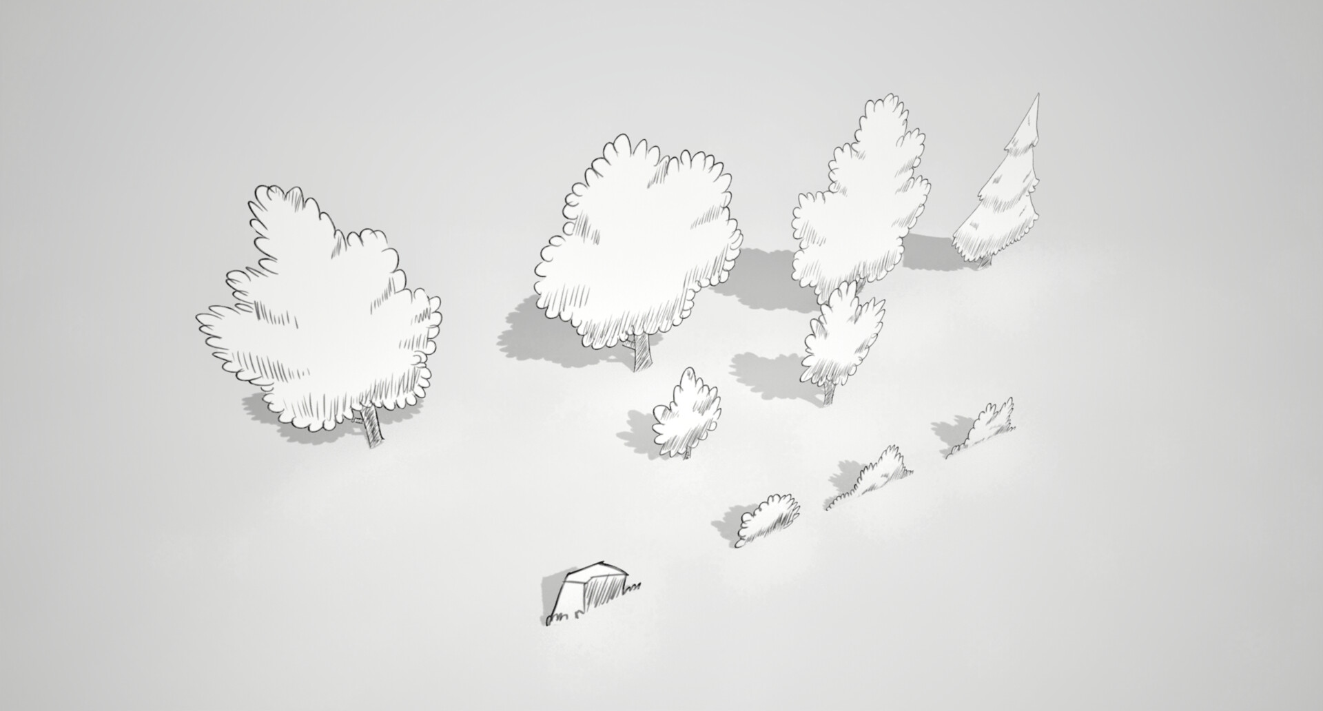 ArtStation - Hand drawing Forest - Unreal Engine