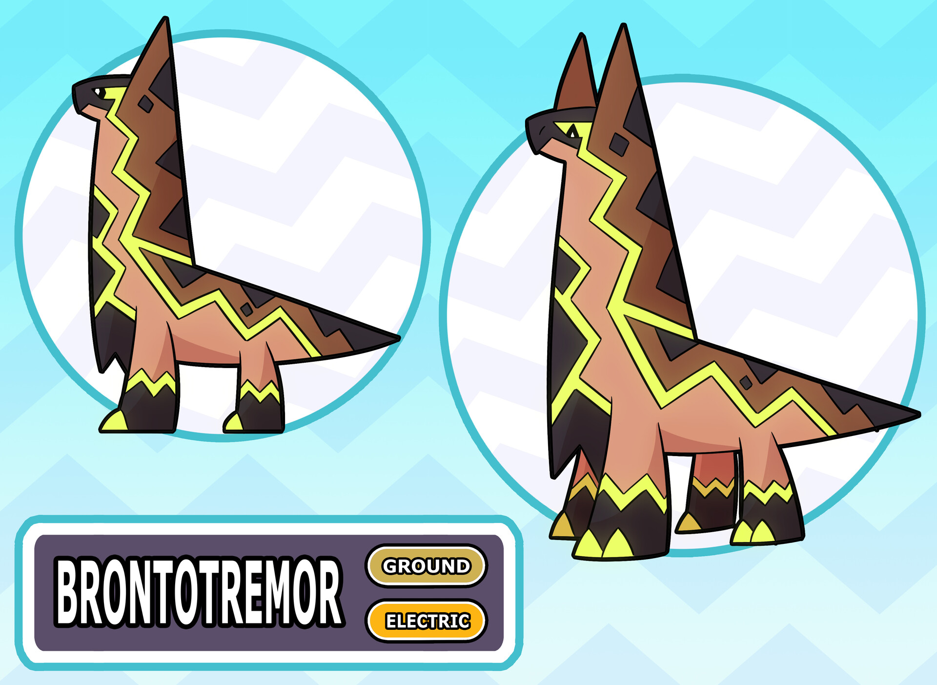 ArtStation - Fakemon....Quakadon and Brontotremor