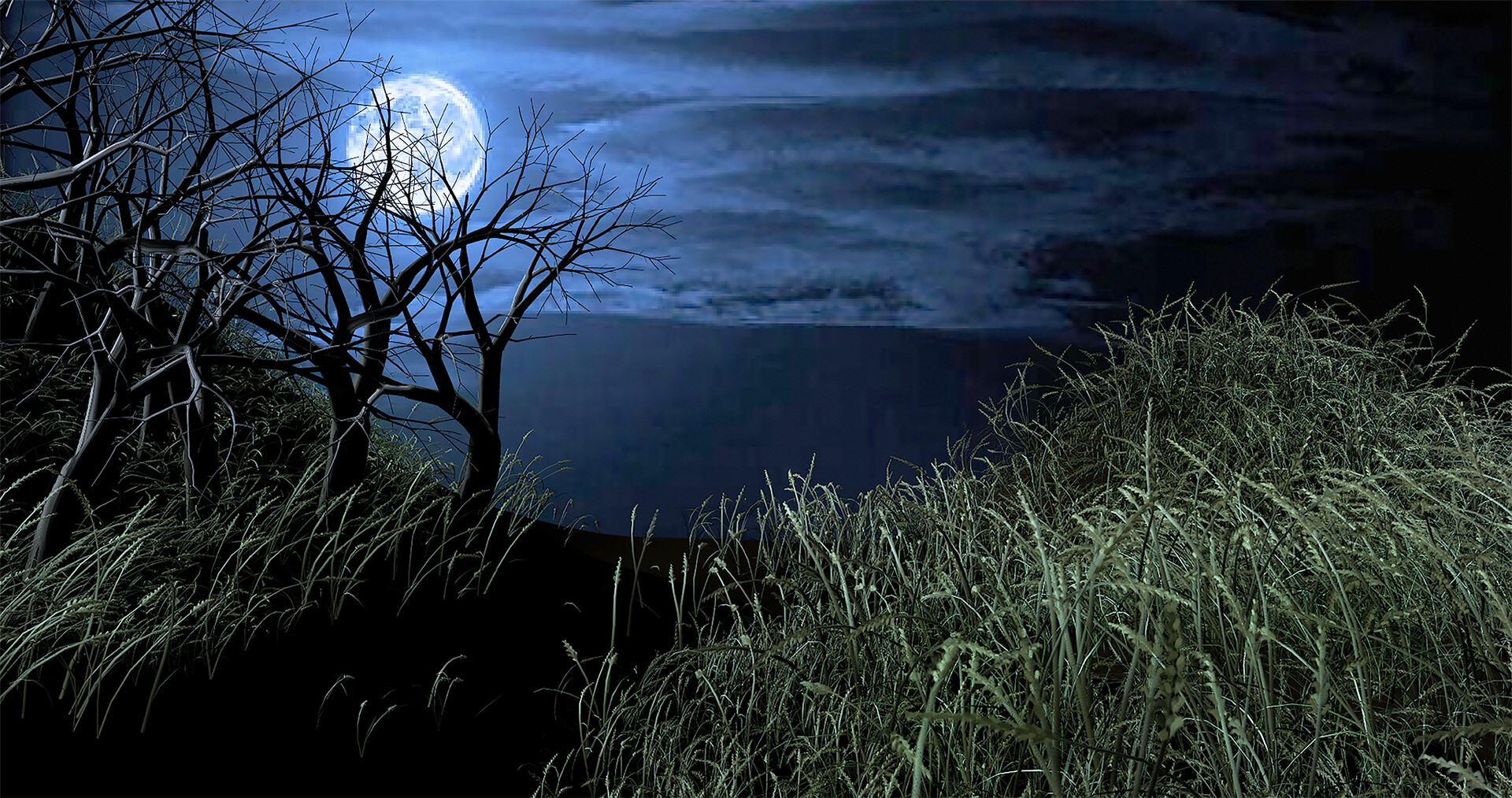 ArtStation - Horror night Scence