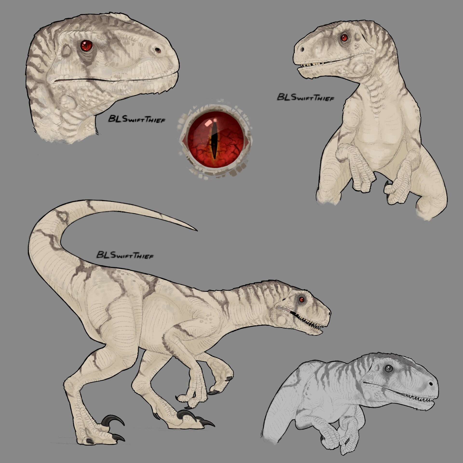 ArtStation - Atrociraptor “Ghost” anatomy (JW:D)