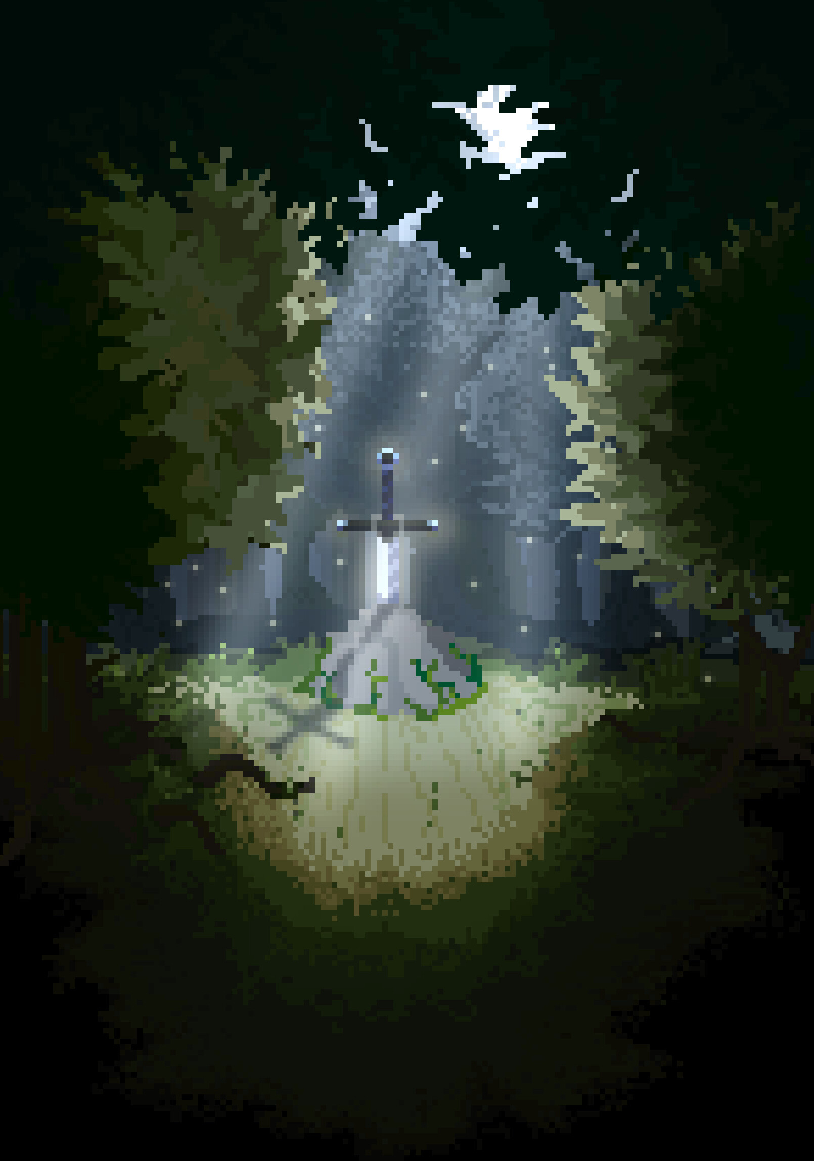 ArtStation - Pixel Sword in Stone art